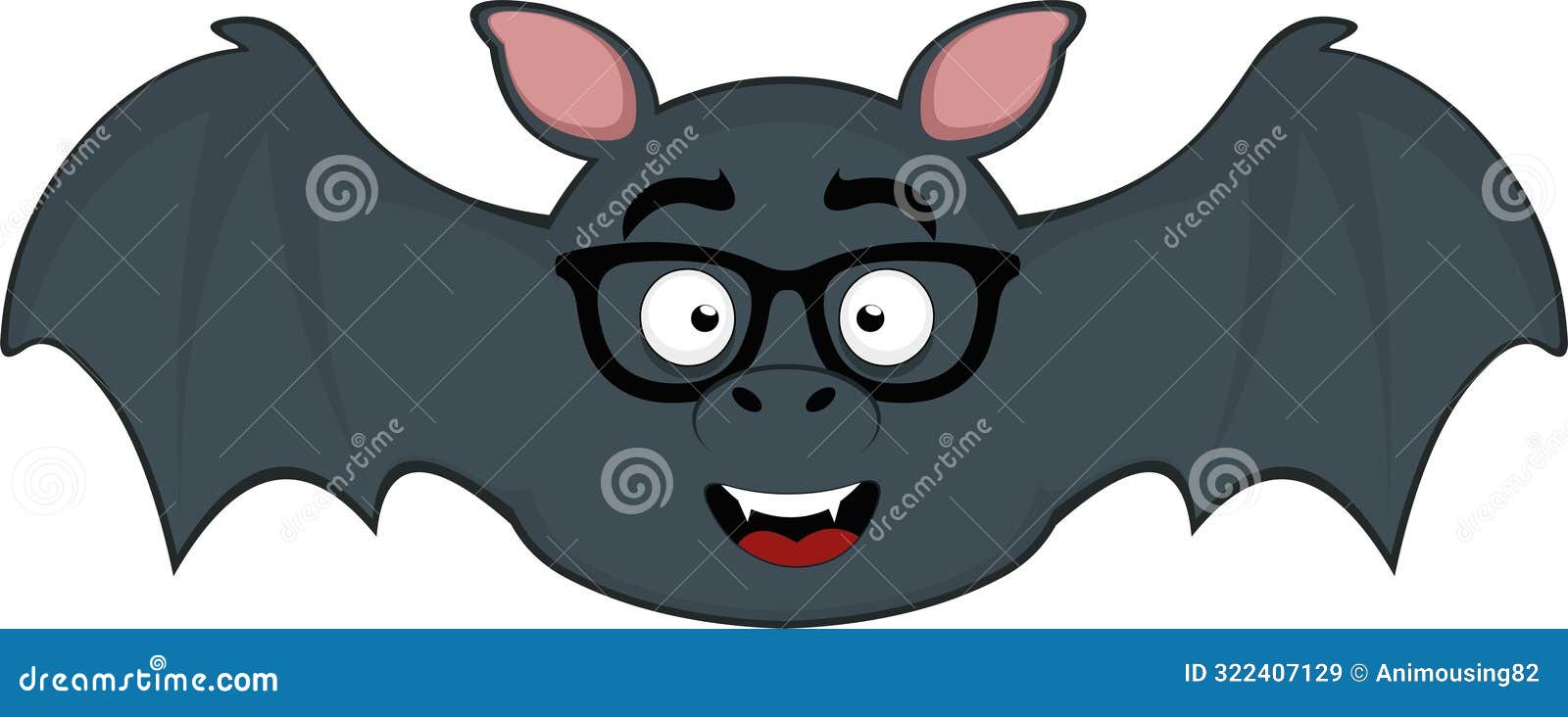 Bat glasses nerd cartoon stock vector. Illustration of creepy - 322407129