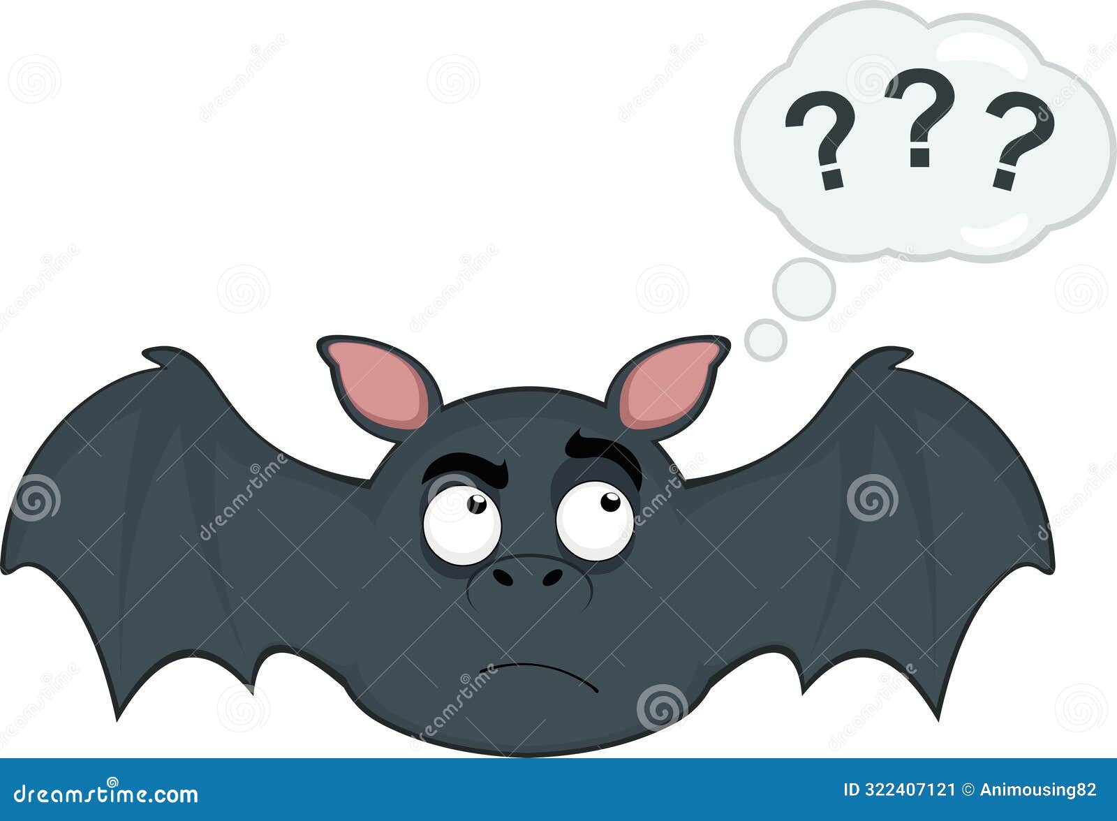 Bat Cloud Thought Question Marks Stock Vector - Illustration of sign ...