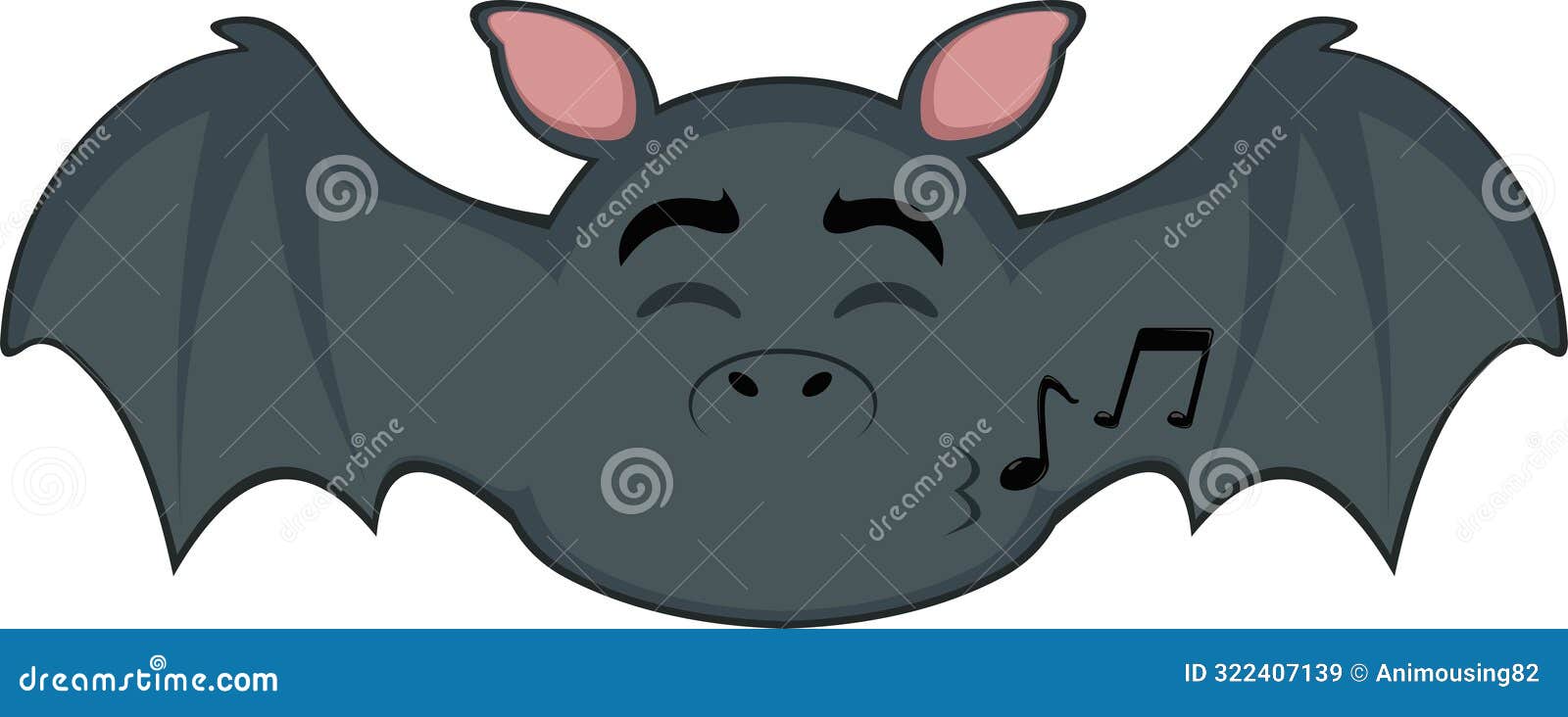 Bat Whistling Musical Notes Stock Vector - Illustration of rodent ...