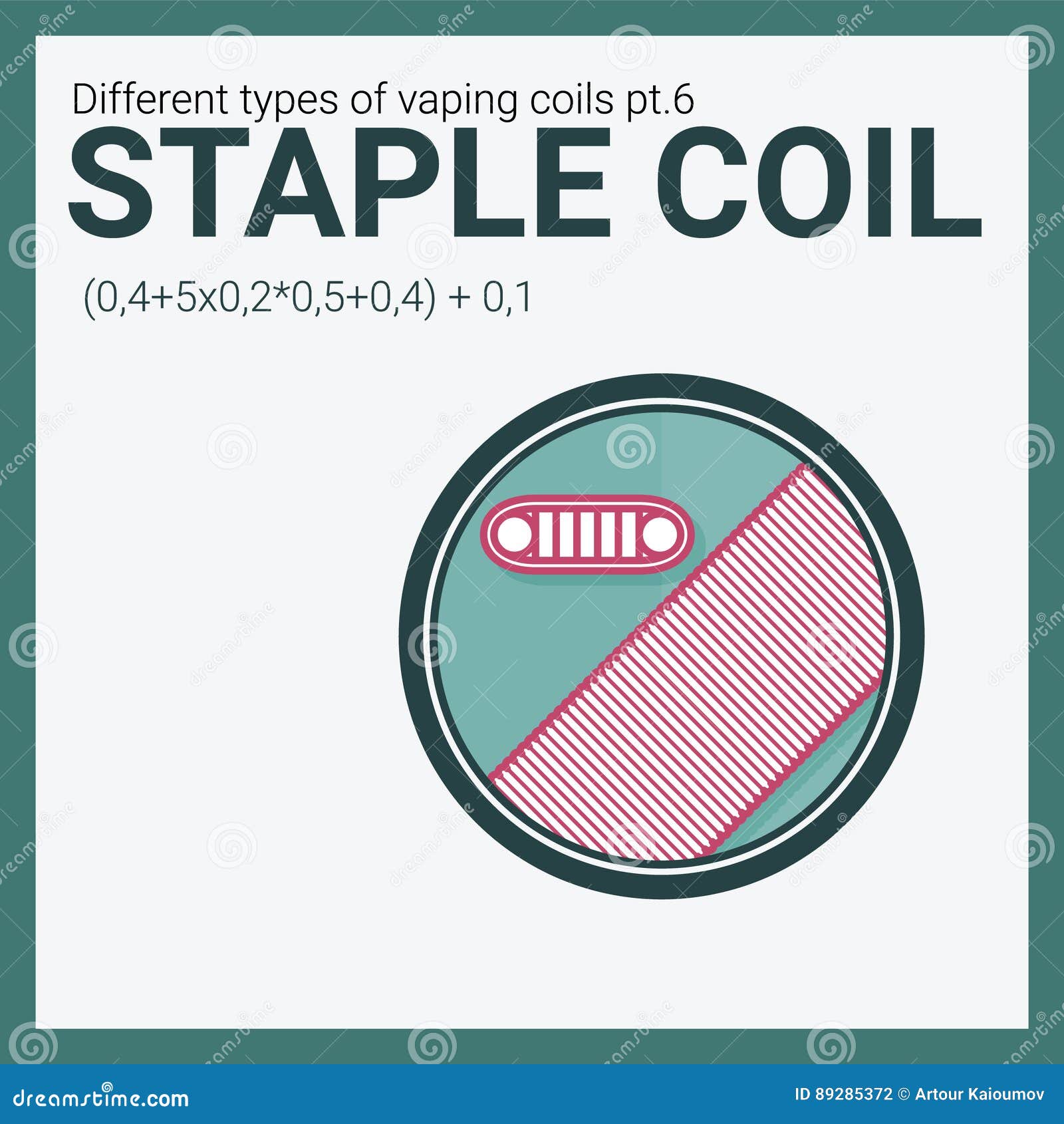 Vector Illustration Vaping Coil. Part of Big Set. Staple. Stock Vector ...
