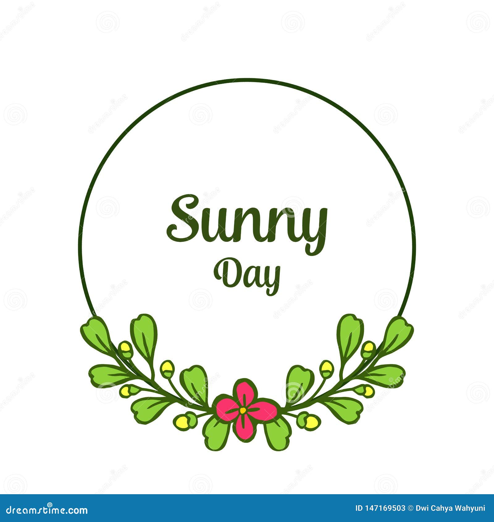 Vector Illustration Various Design Flower Frame for Invitation Sunny ...