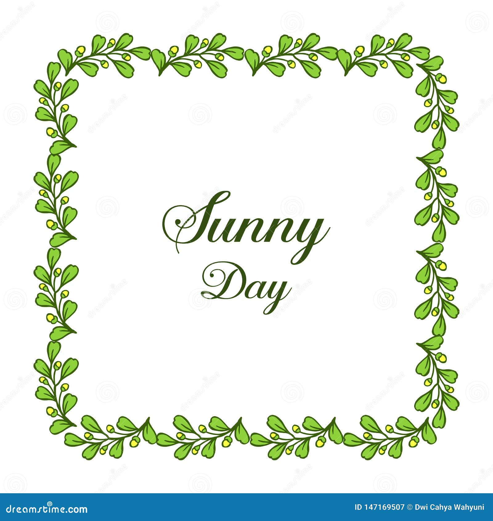 Vector Illustration Various Design Flower Frame for Invitation Sunny ...