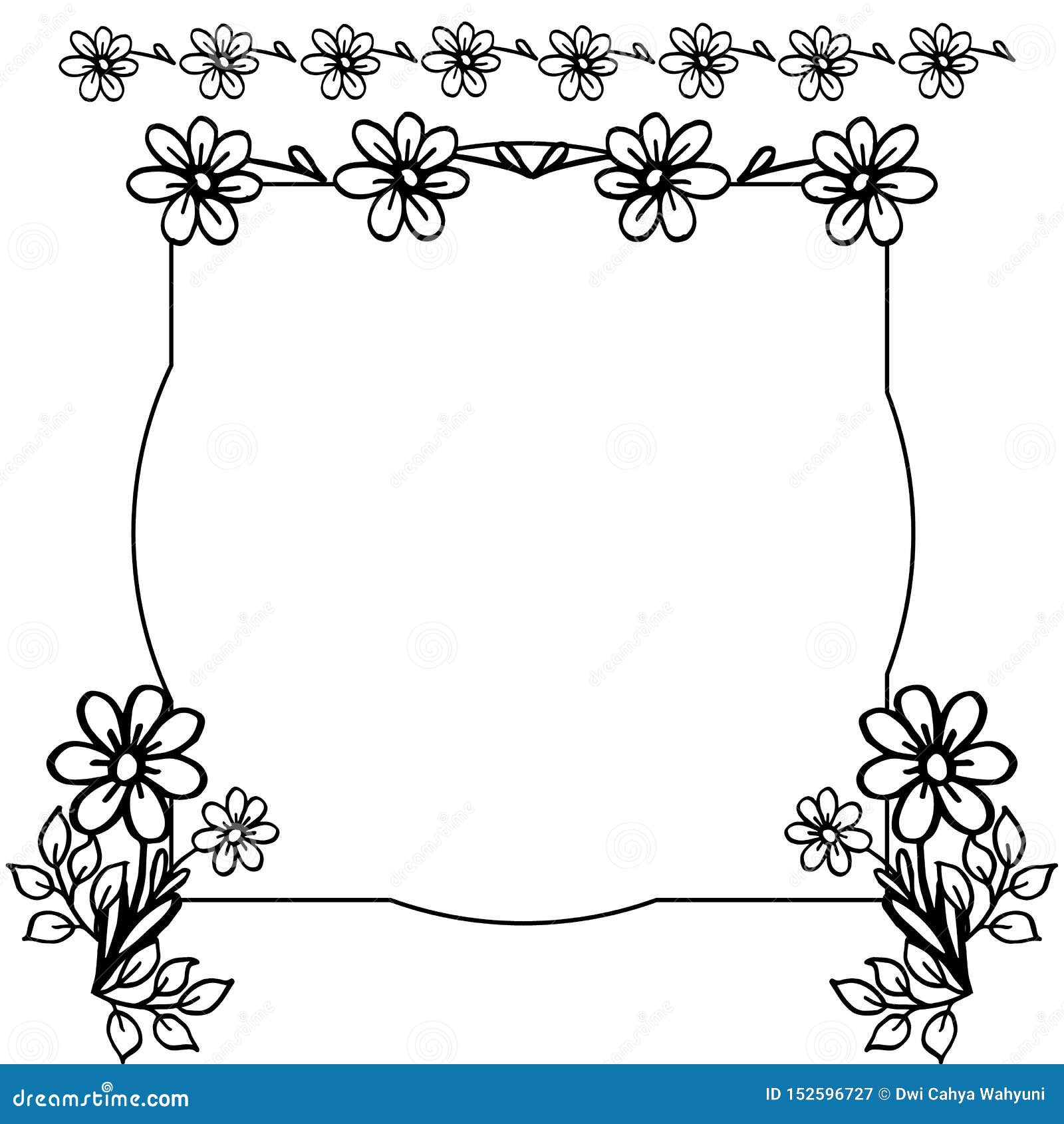 Vector Illustration Various Elegant Leaf Flower Frame with Style of ...