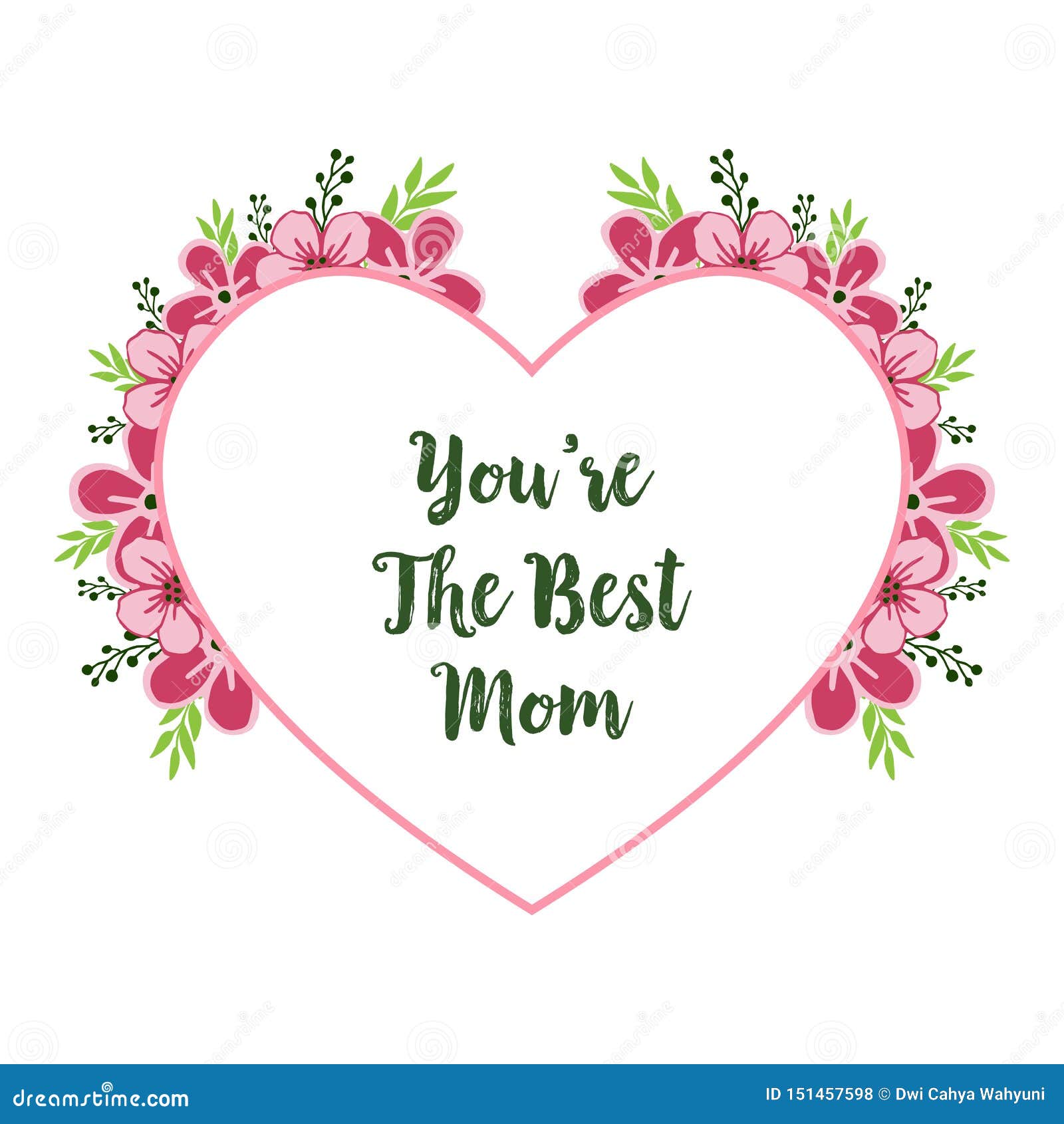 Vector Illustration Various Pattern Art Pink Flower Frame with Decor of ...