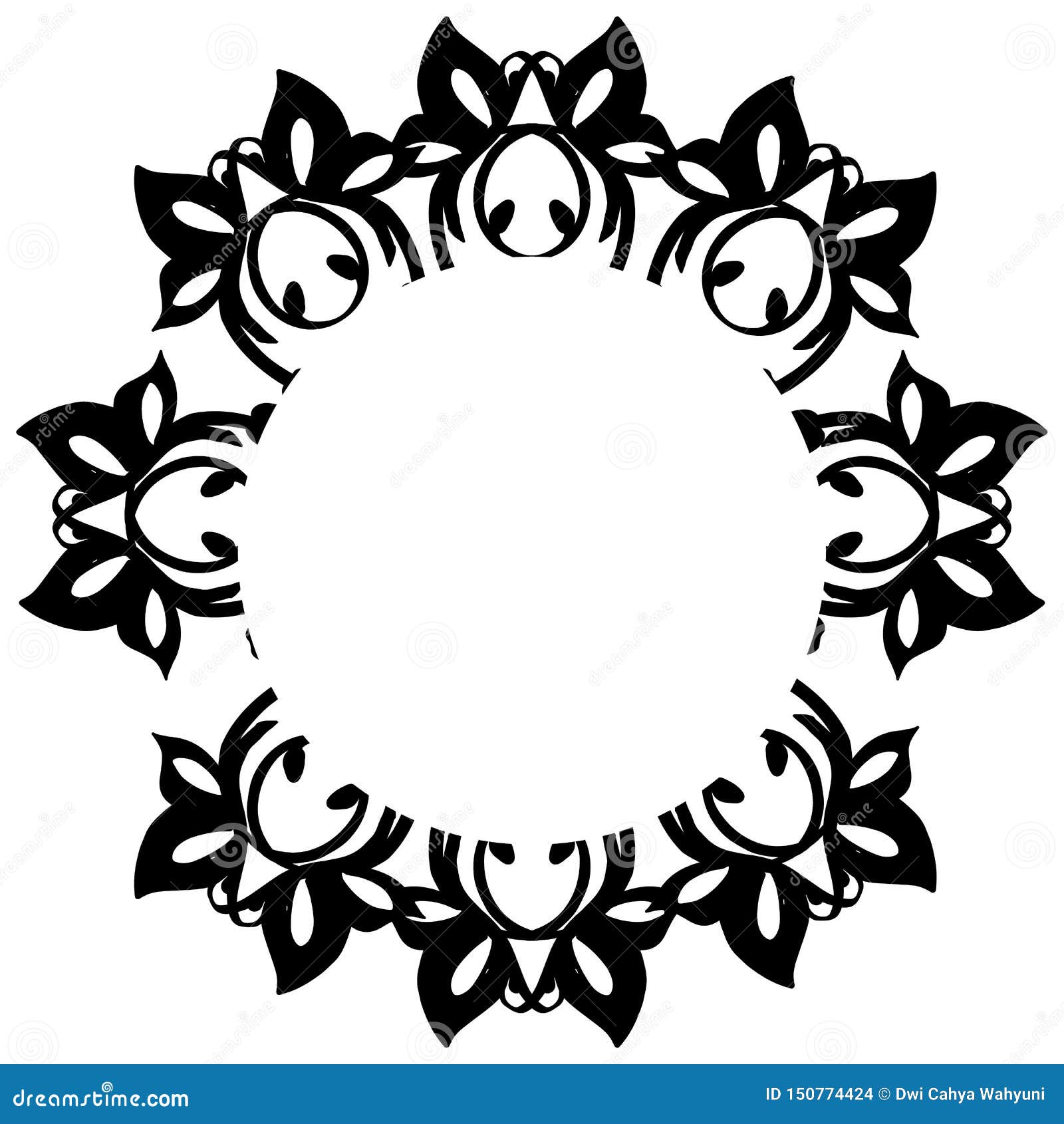 Vector Illustration Various Pattern Flower Frame with Beautiful Art ...