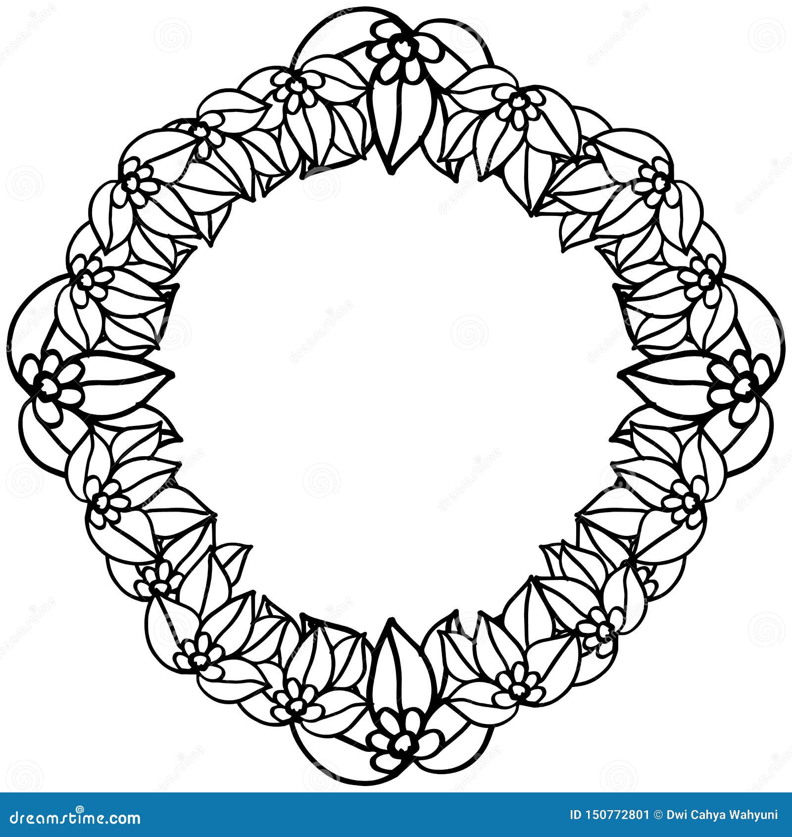 Vector Illustration Various Pattern Flower Frame for Beautiful Art ...