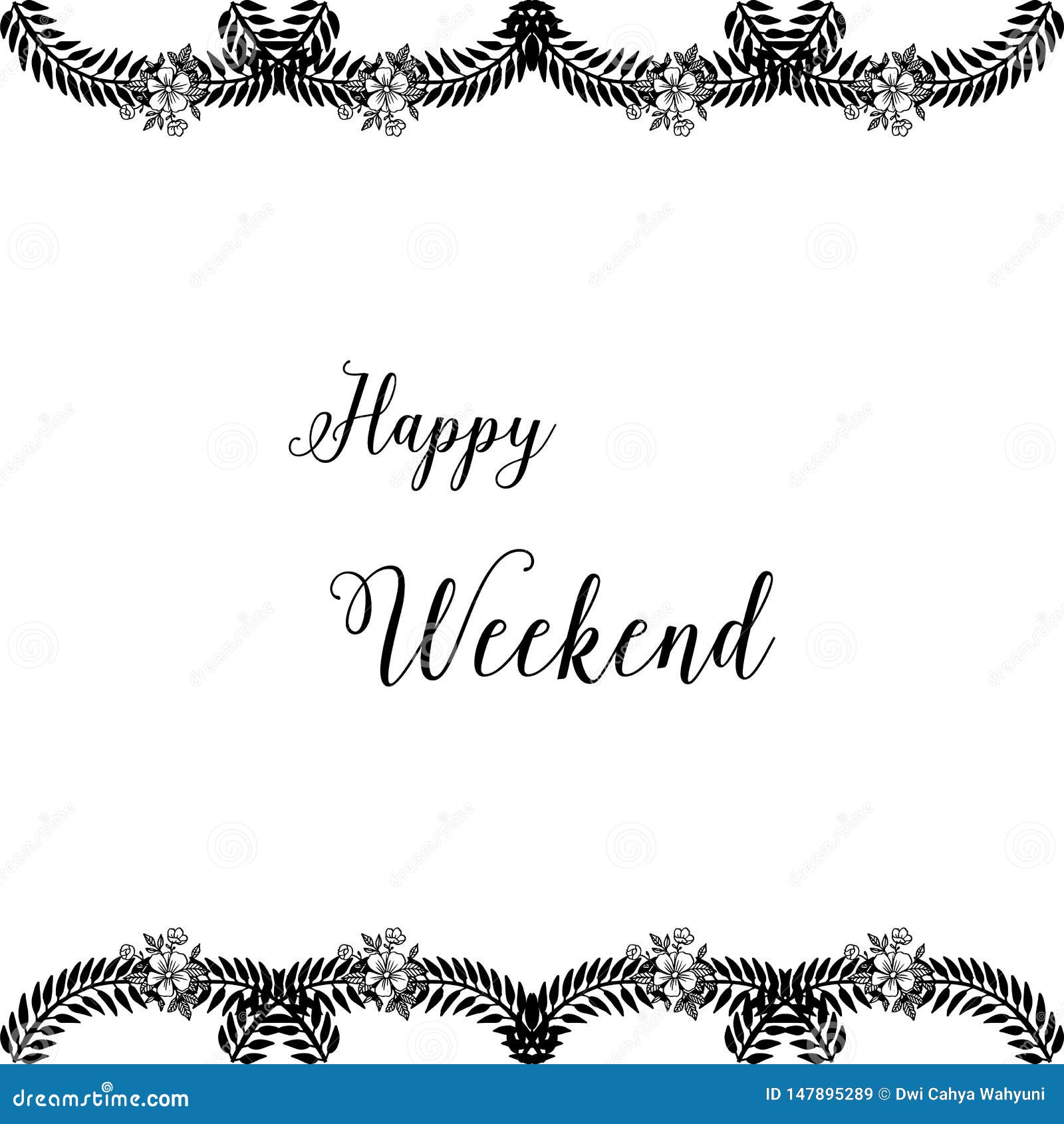 Vector Illustration Various Pattern Flower Frame with Invitation Card ...