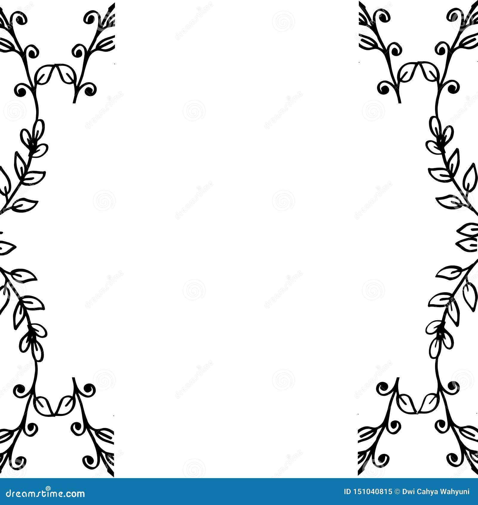 Vector Illustration Various Pattern Flower Frame for Invitation Card ...