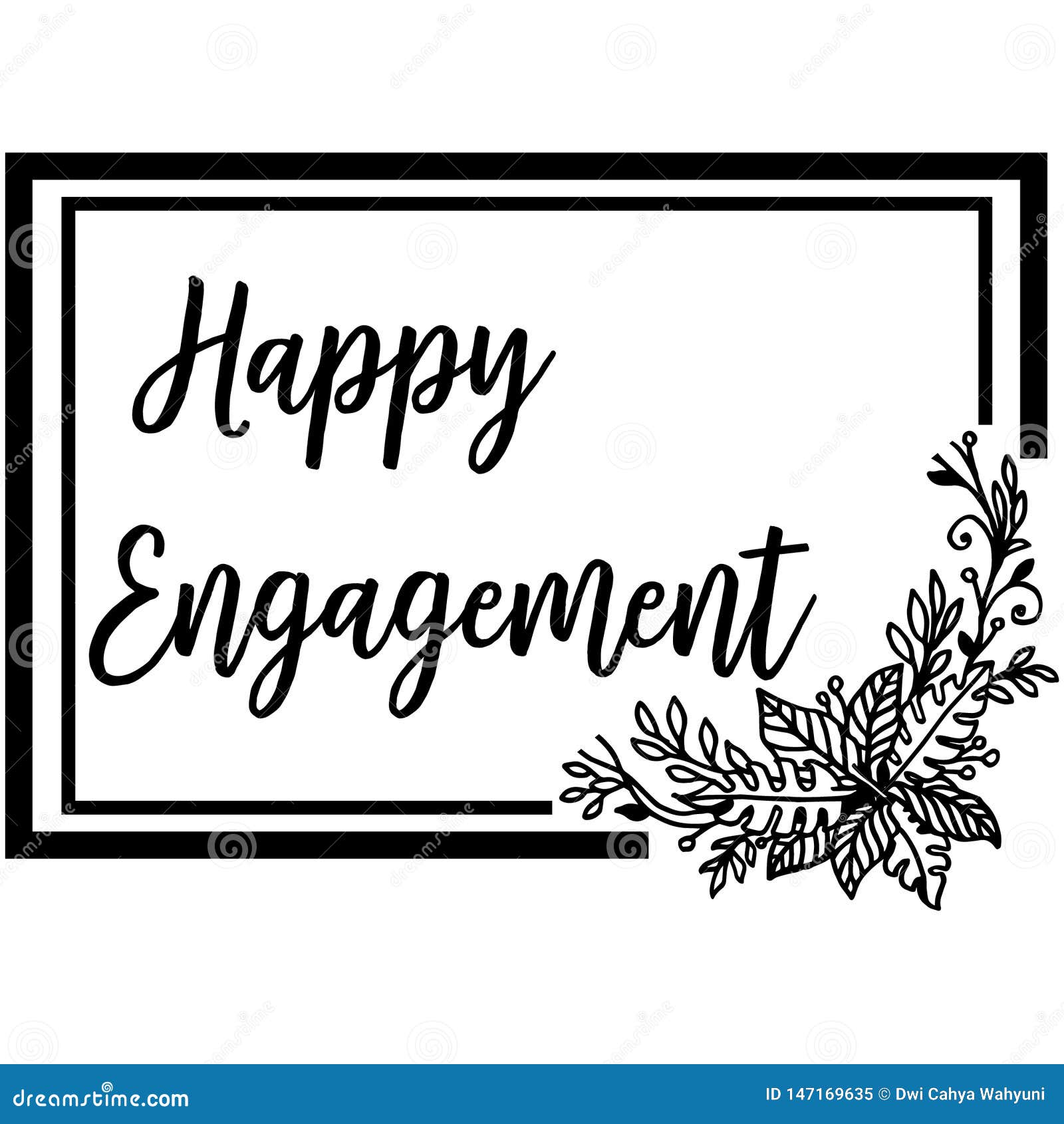 Vector Illustration Various Pattern Happy Engagement with Beautiful ...