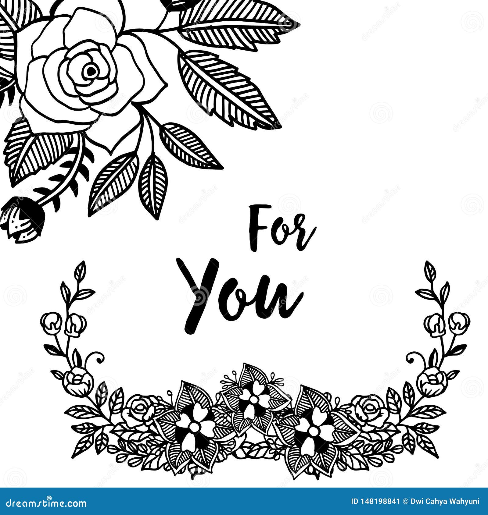 Vector Illustration Various Shape Flower Frame with Beautiful Flower ...