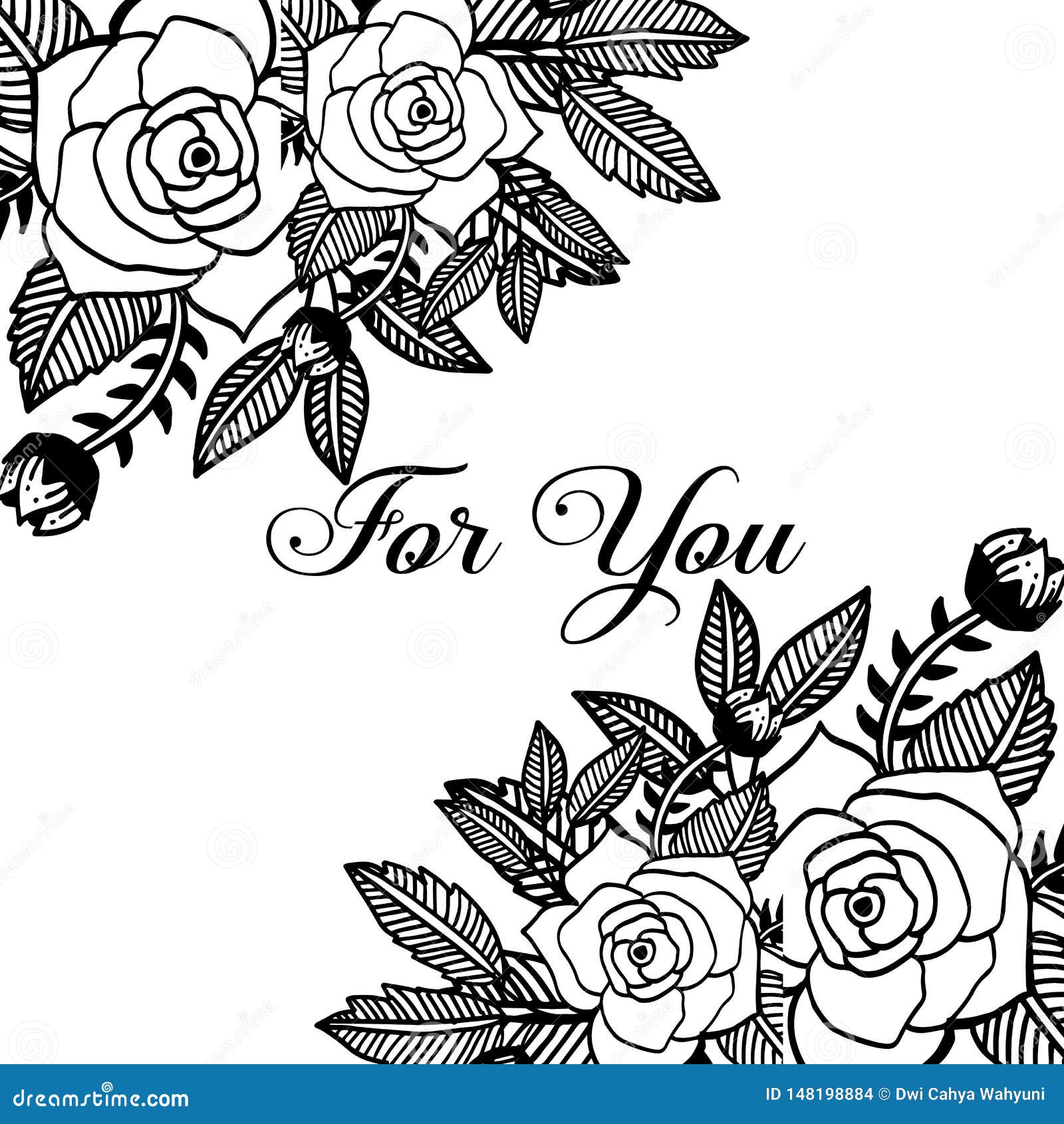 Vector Illustration Various Shape Flower Frame with Beautiful Flower ...