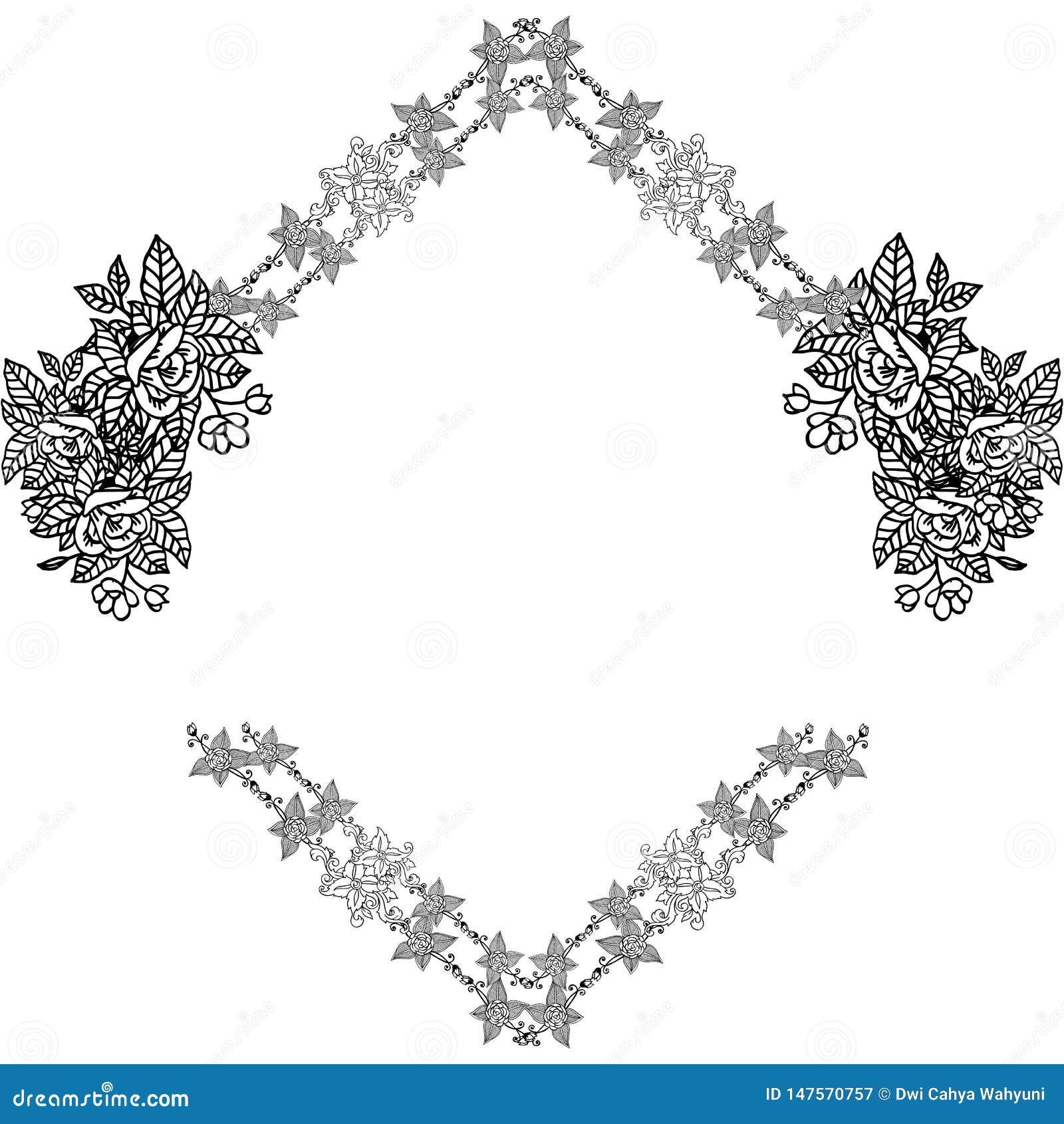 Vector Illustration Various Shape for Flower Frame Stock Vector ...