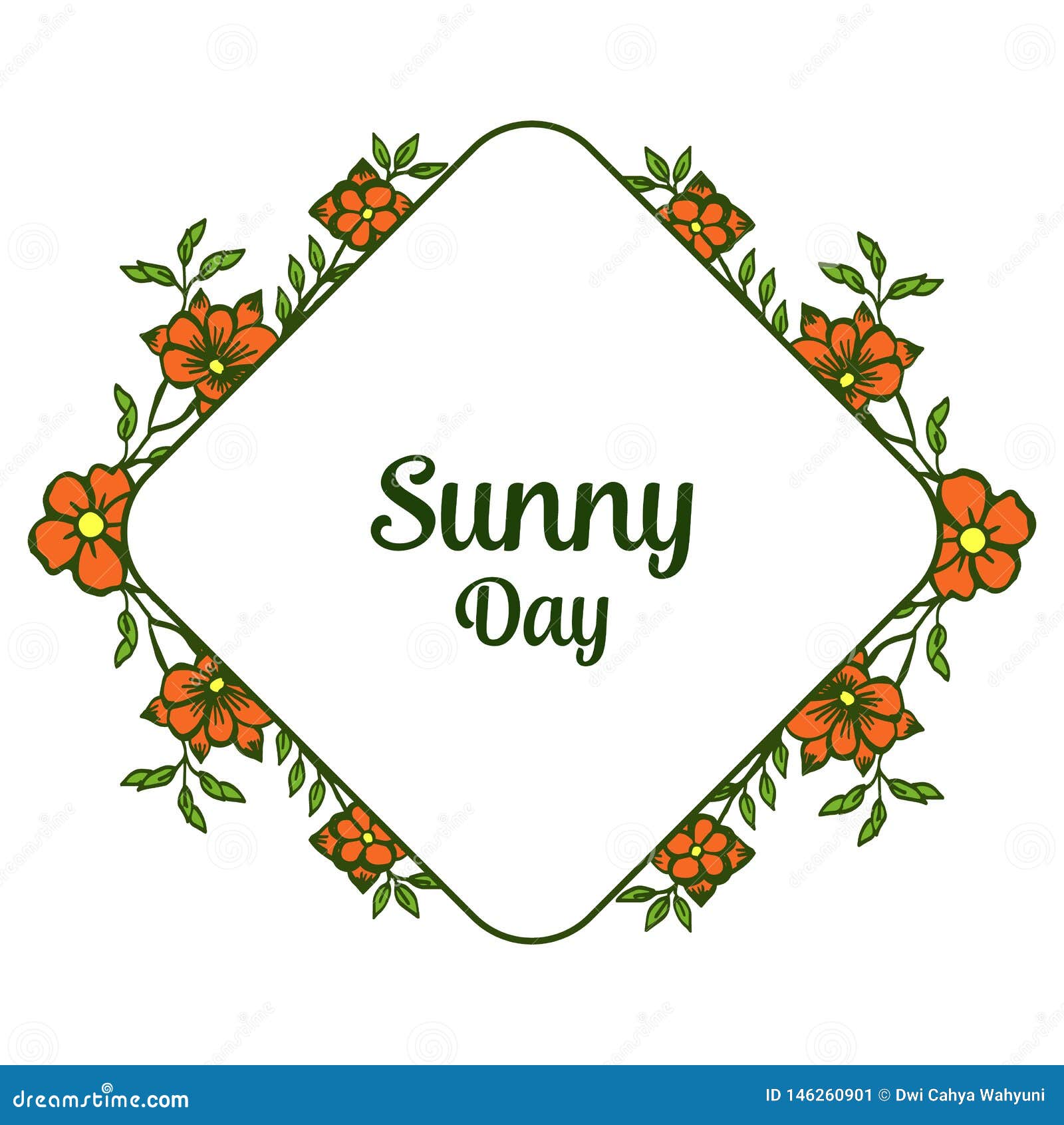 Vector Illustration Various Shape Flower Frame for Invitation Card ...