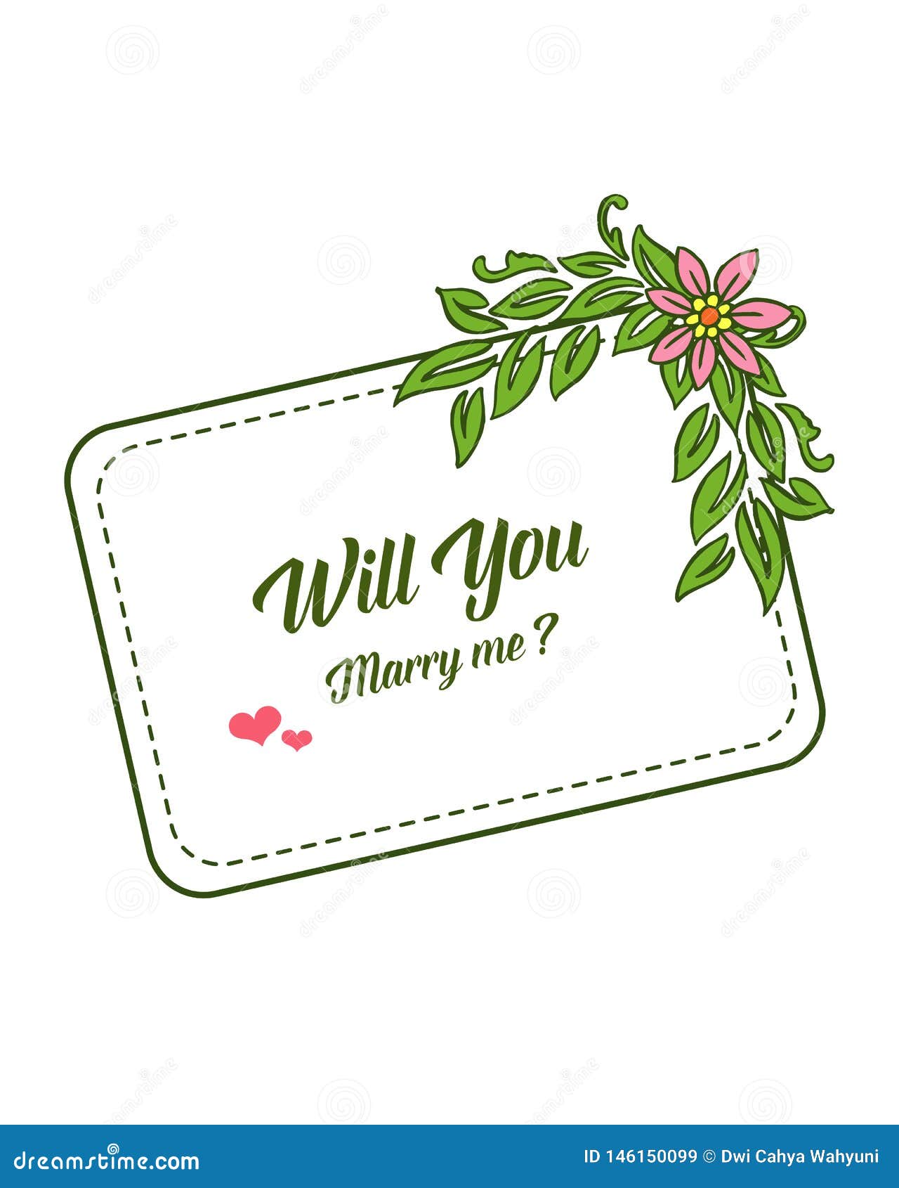 Vector Illustration Various Style Leaf Floral Frame with Writing Will ...