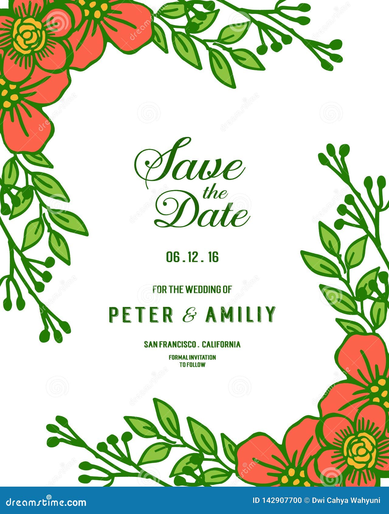 Vector Illustration Various Texture Orange Wreath Frame for Decor ...