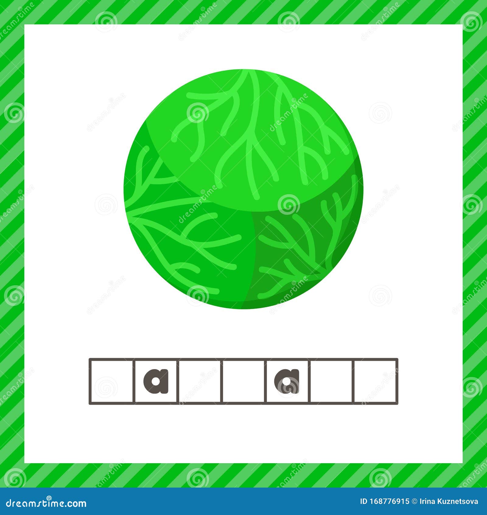 Vegetable. Cabbage. Educational Logic Worksheet for Preschool and ...