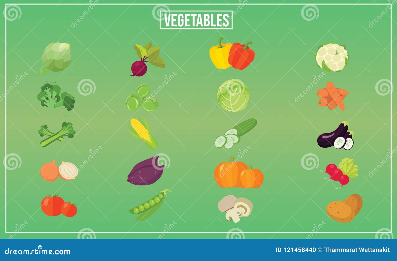 Vector Illustration of Vegetable Graphic Stock Illustration ...