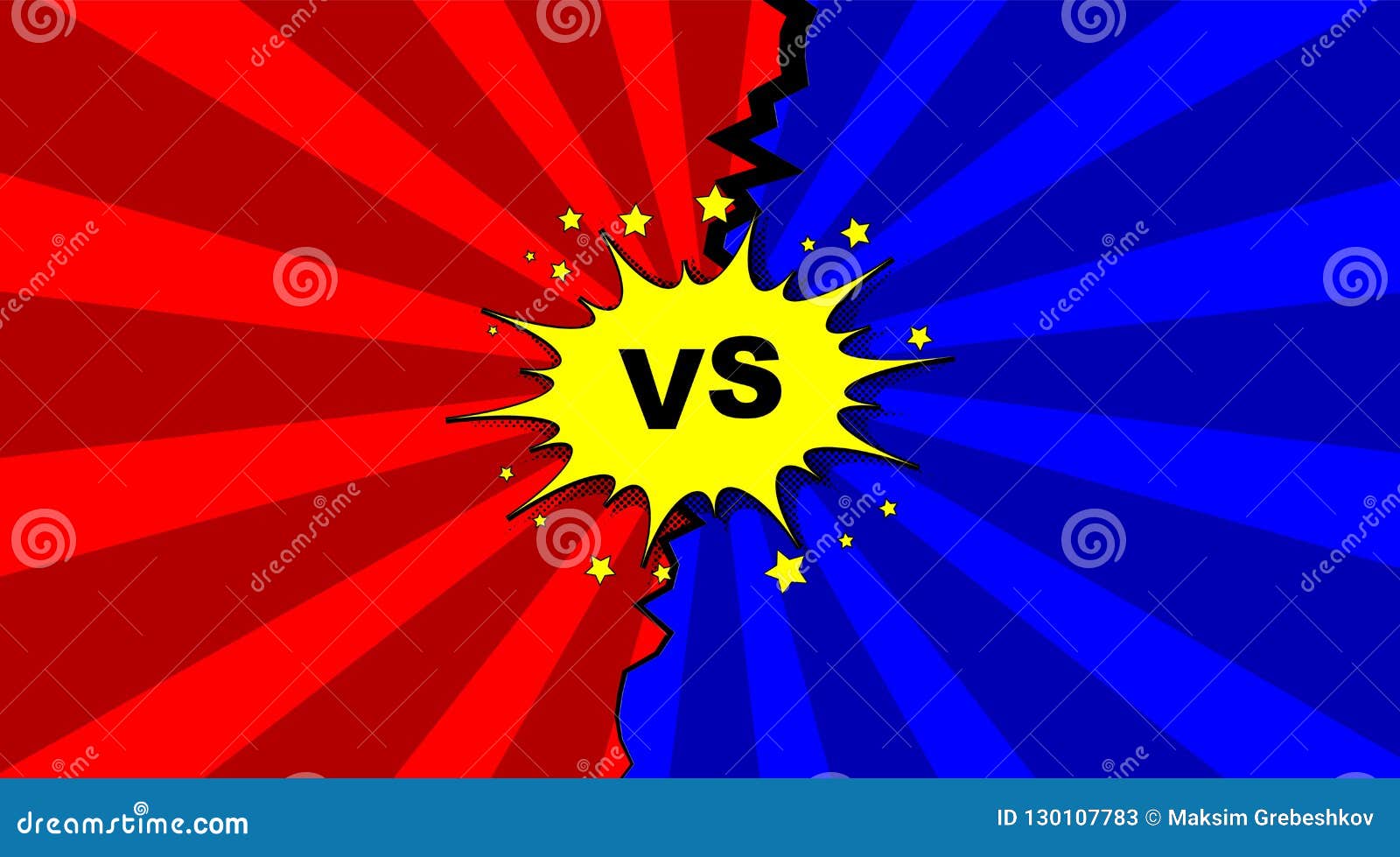 Versus Letters with Speech Bubble in Comic Pop Art Style Stock ...