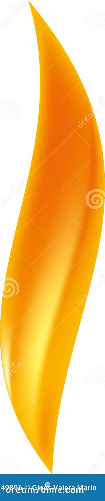 Vertical Flame Isolated. Stylized Geometric and Simple Fire Stock ...