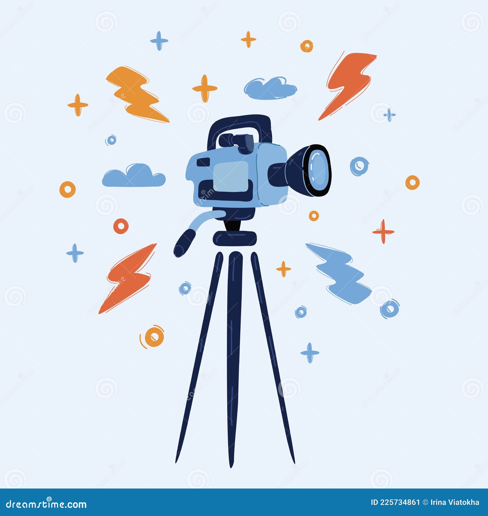 Vector Illustration of Video Camera Stock Vector - Illustration of ...