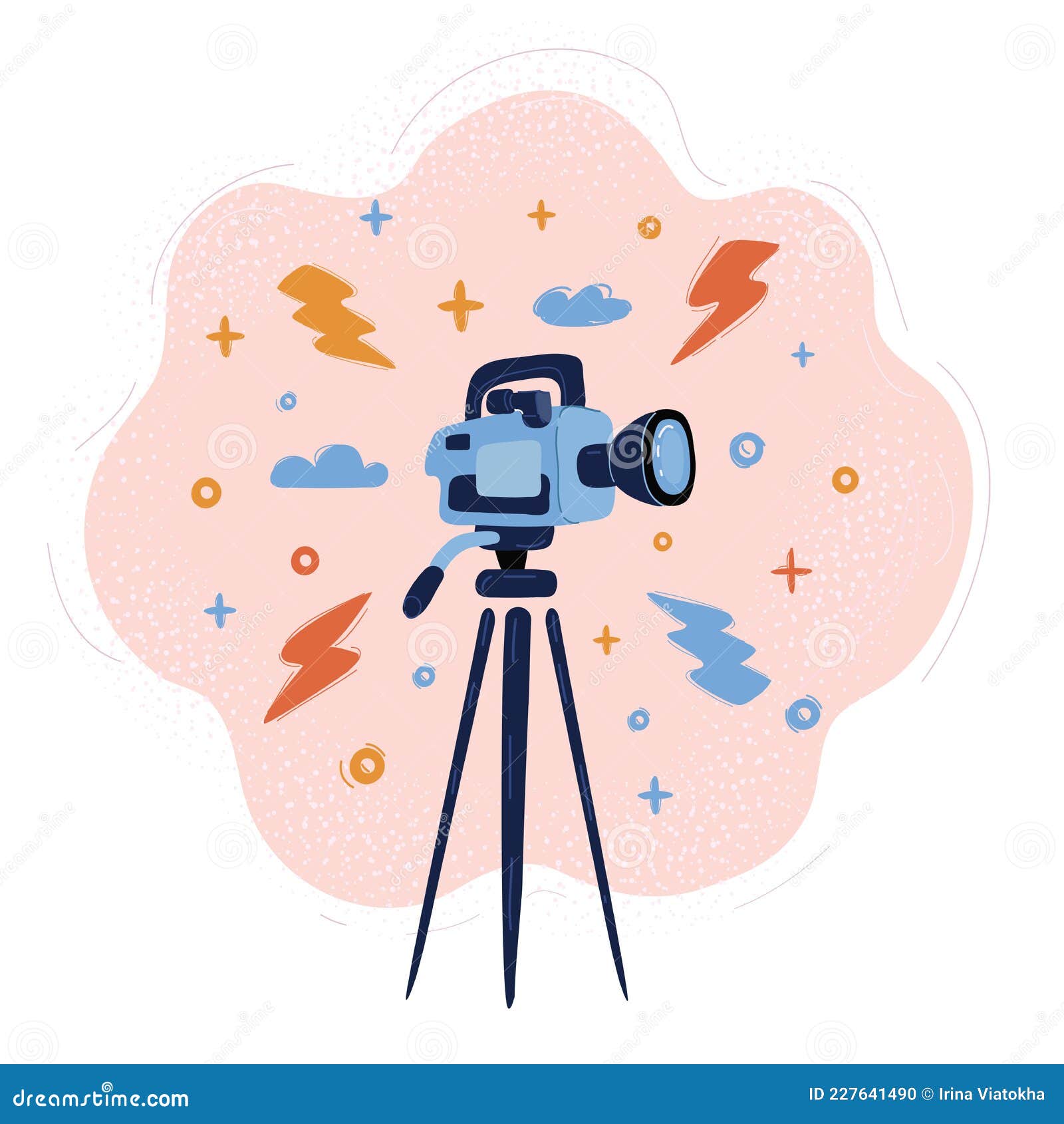 Vector Illustration of Video Camera Stock Vector - Illustration of ...