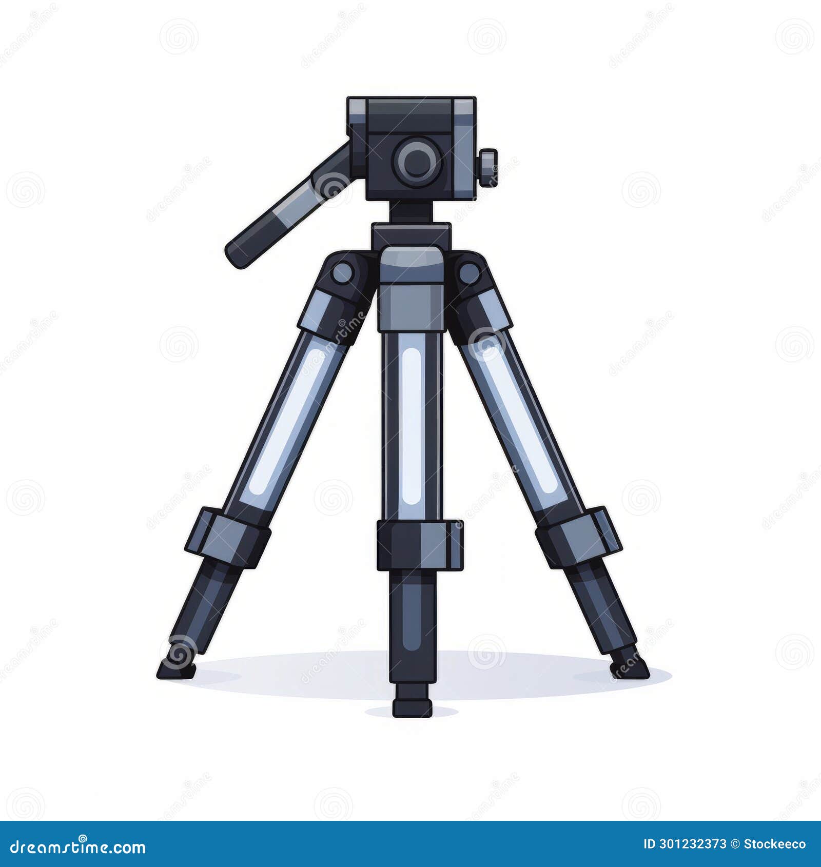 Flatlance Camera Tripod Icon - Low Bitrate Style Vector Illustration ...