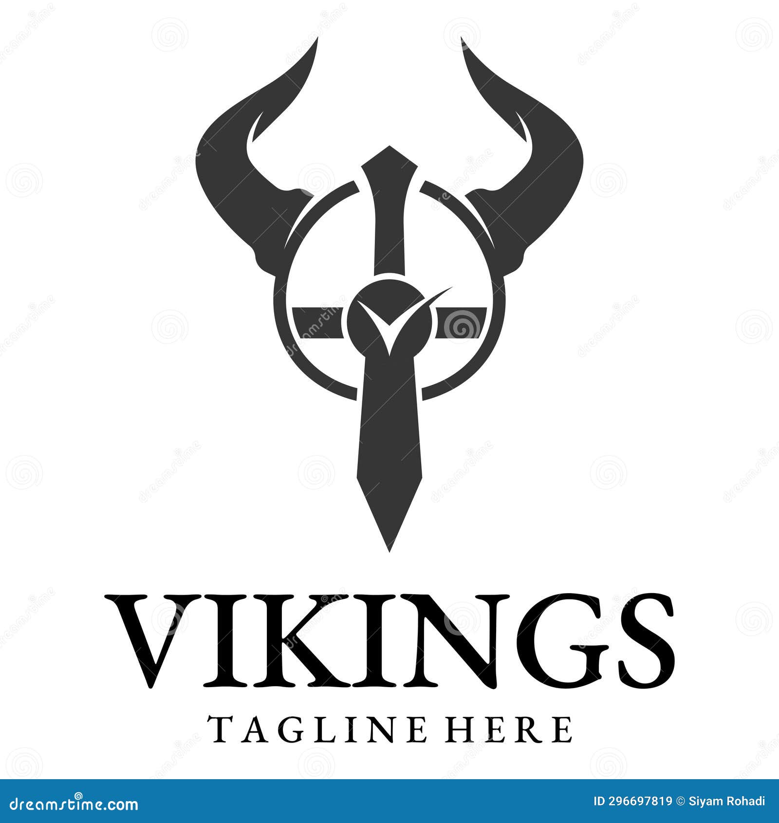 Vector Illustration Viking with Helmet Stock Vector - Illustration of ...