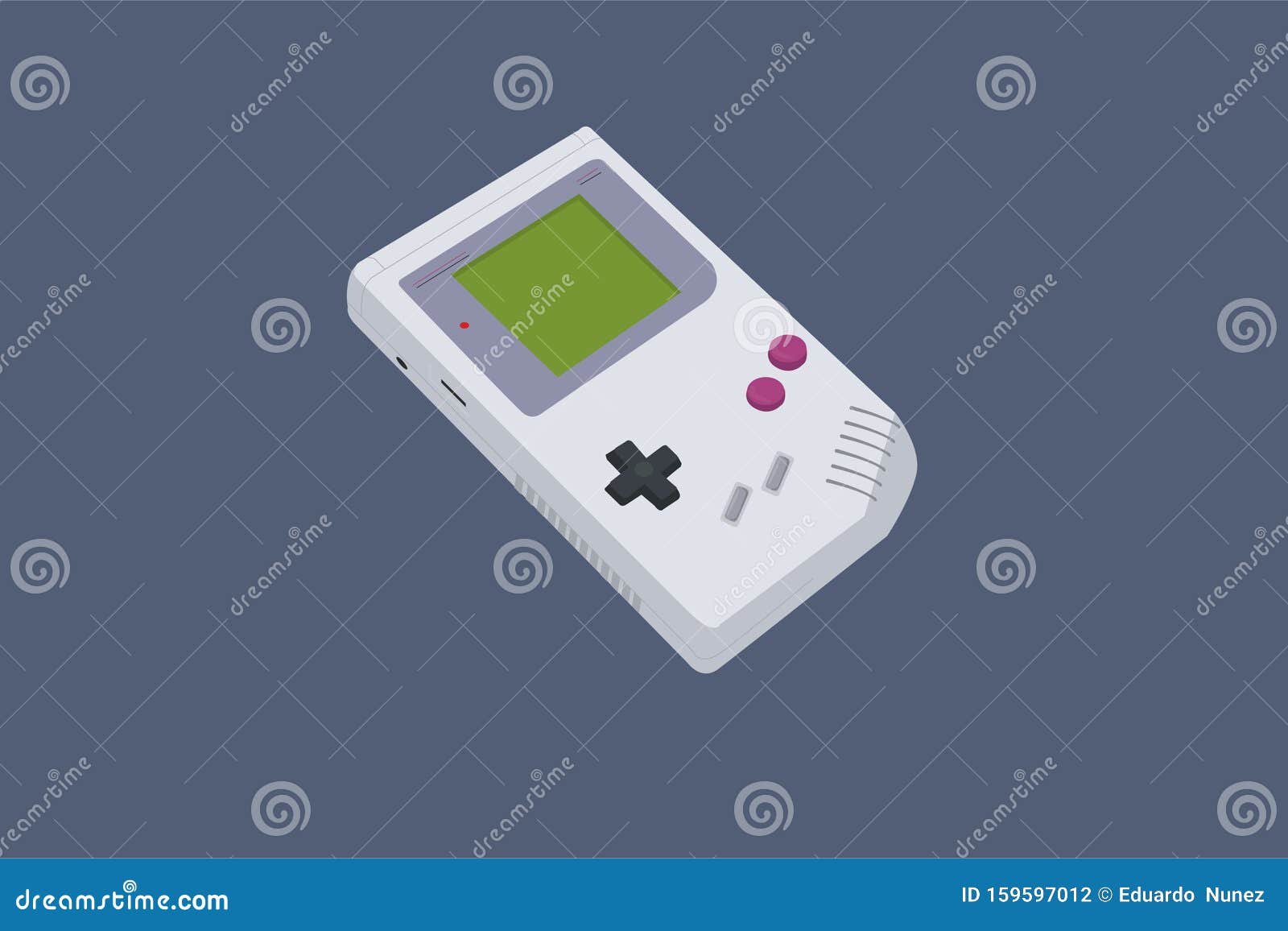 Vector Illustration of a Vintage Portable Video Game Player. Isolated ... Vector Illustration of a Vintage Portable Video Game Player. Isolated ...