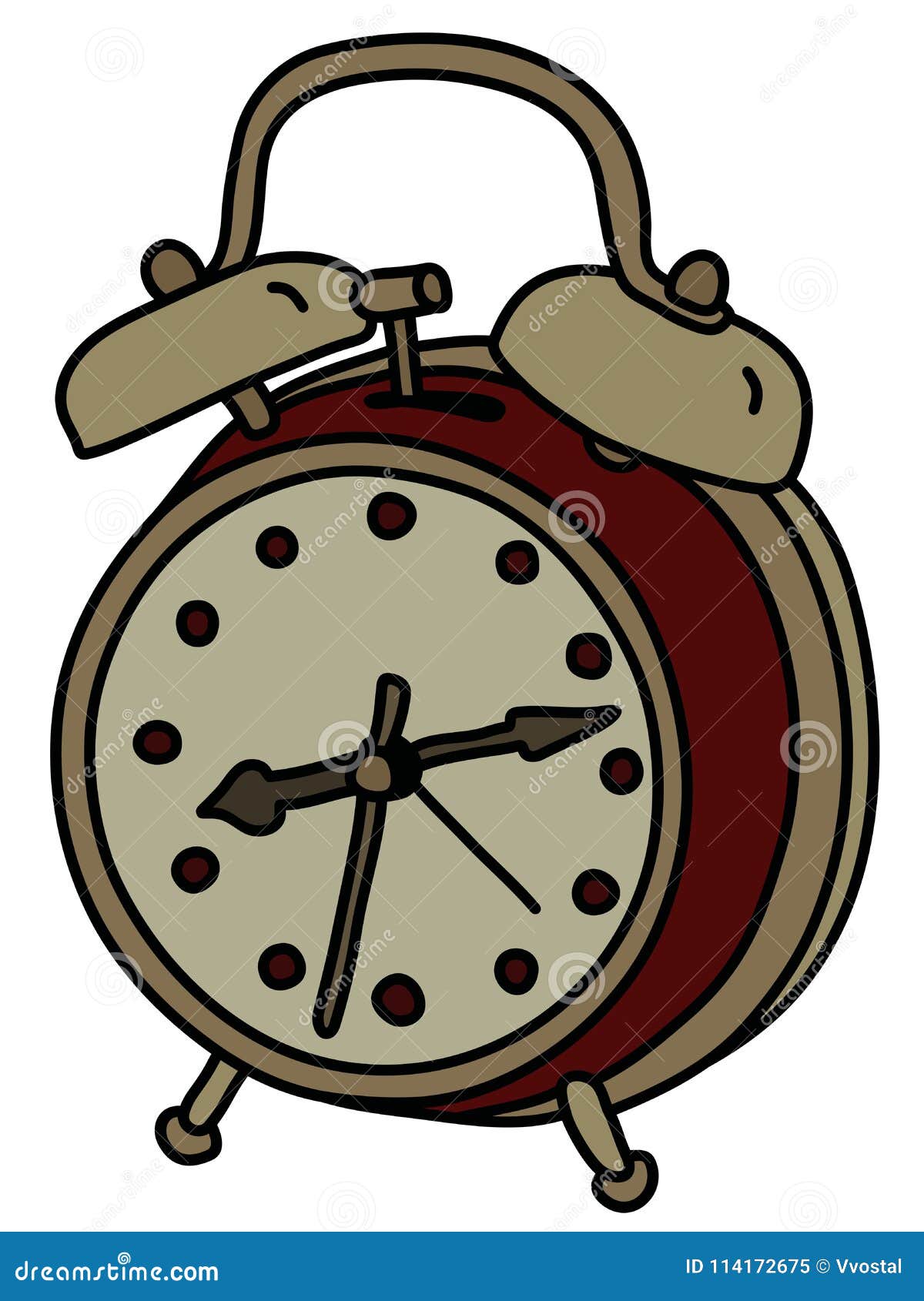 The vintage alarm clock stock vector. Illustration of vector - 114172675 The vintage alarm clock stock vector. Illustration of vector - 114172675