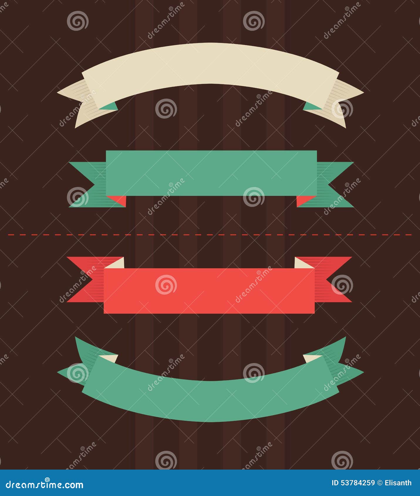 Vector Illustration of Vintage Ribbons Stock Vector - Illustration of ...