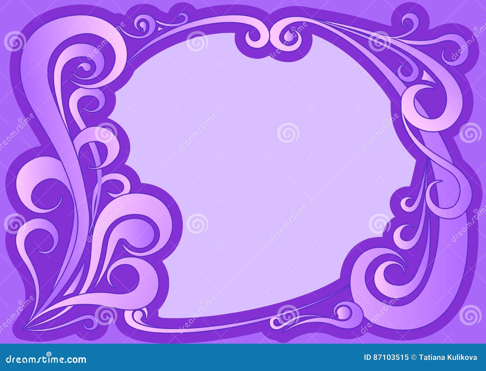 Vector Illustration of Vintage Violet Frame Stock Vector - Illustration ...