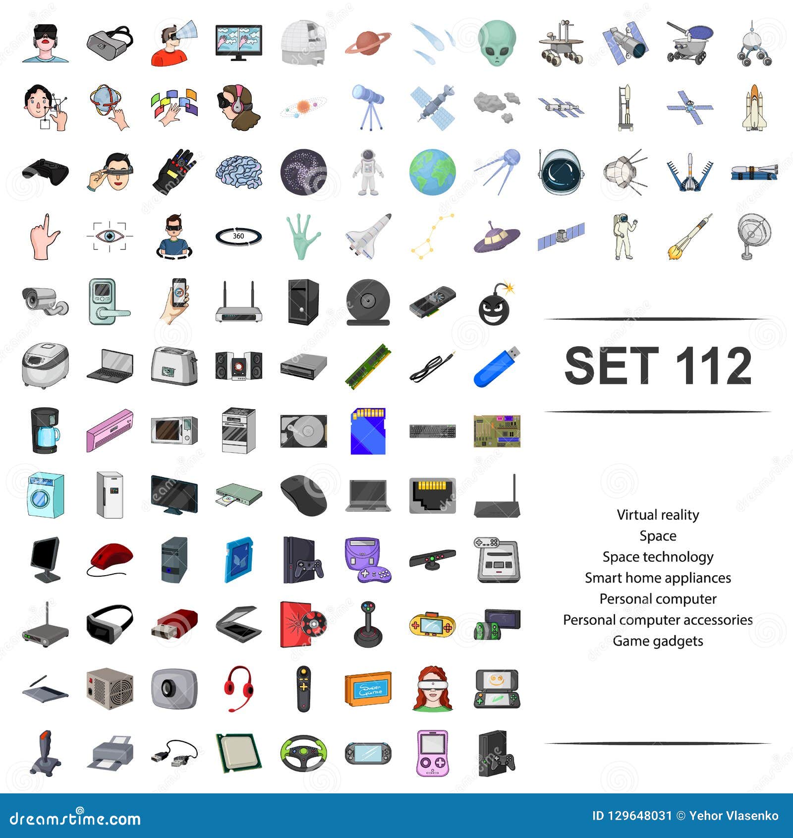 Vector Illustration of Virtual,reality,space,technology,smart Home ...