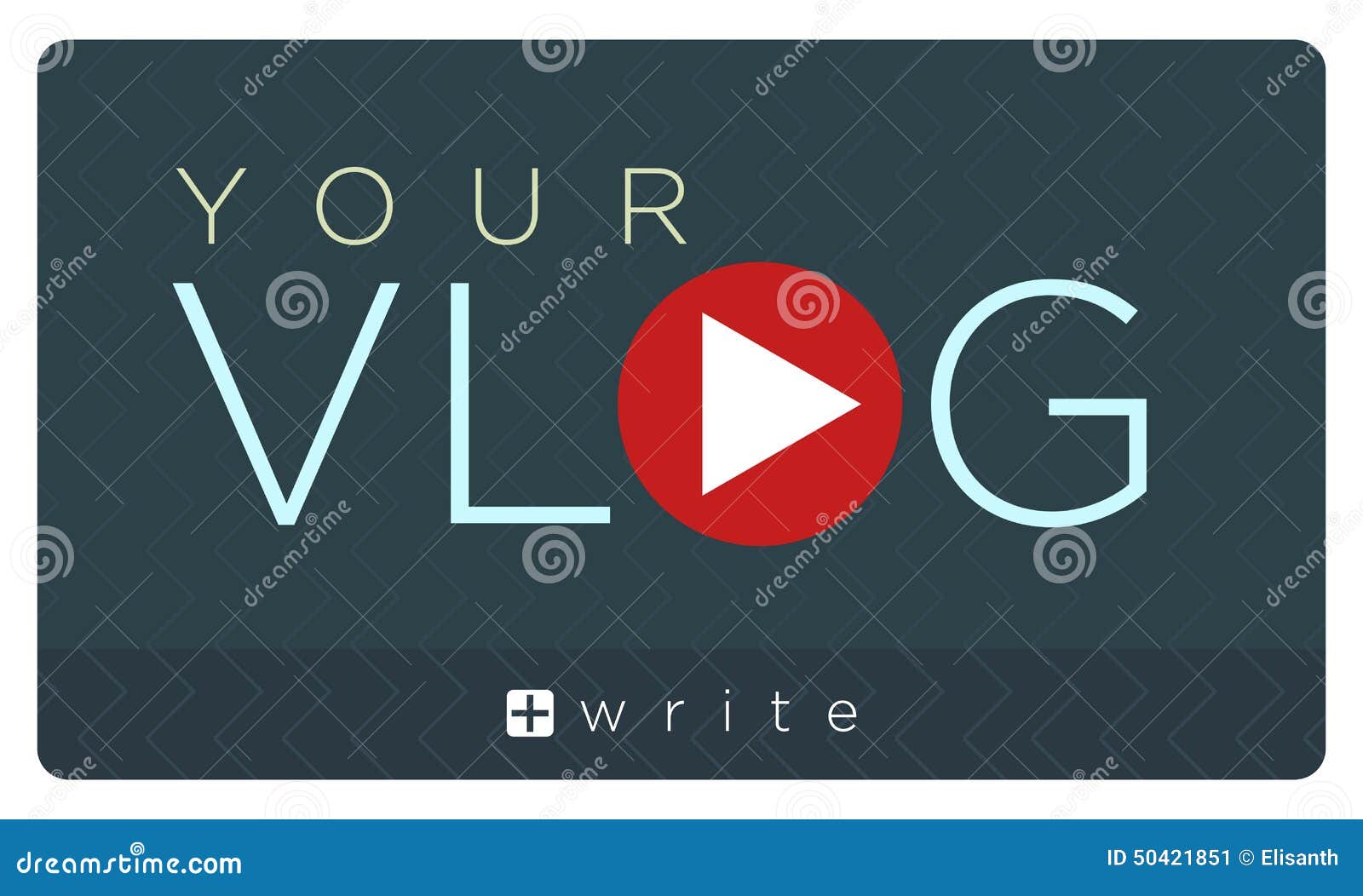 Vector Illustration of Vlog Banner Stock Vector - Illustration of ...