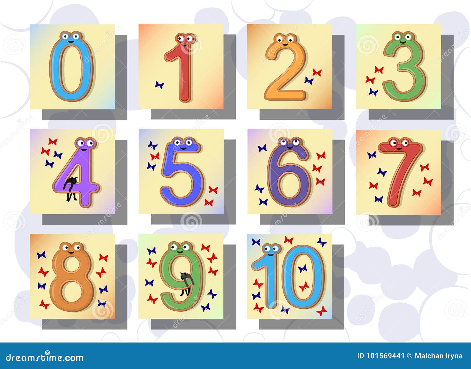 Vector Illustration of Volume Numbers. Stock Vector - Illustration of ...