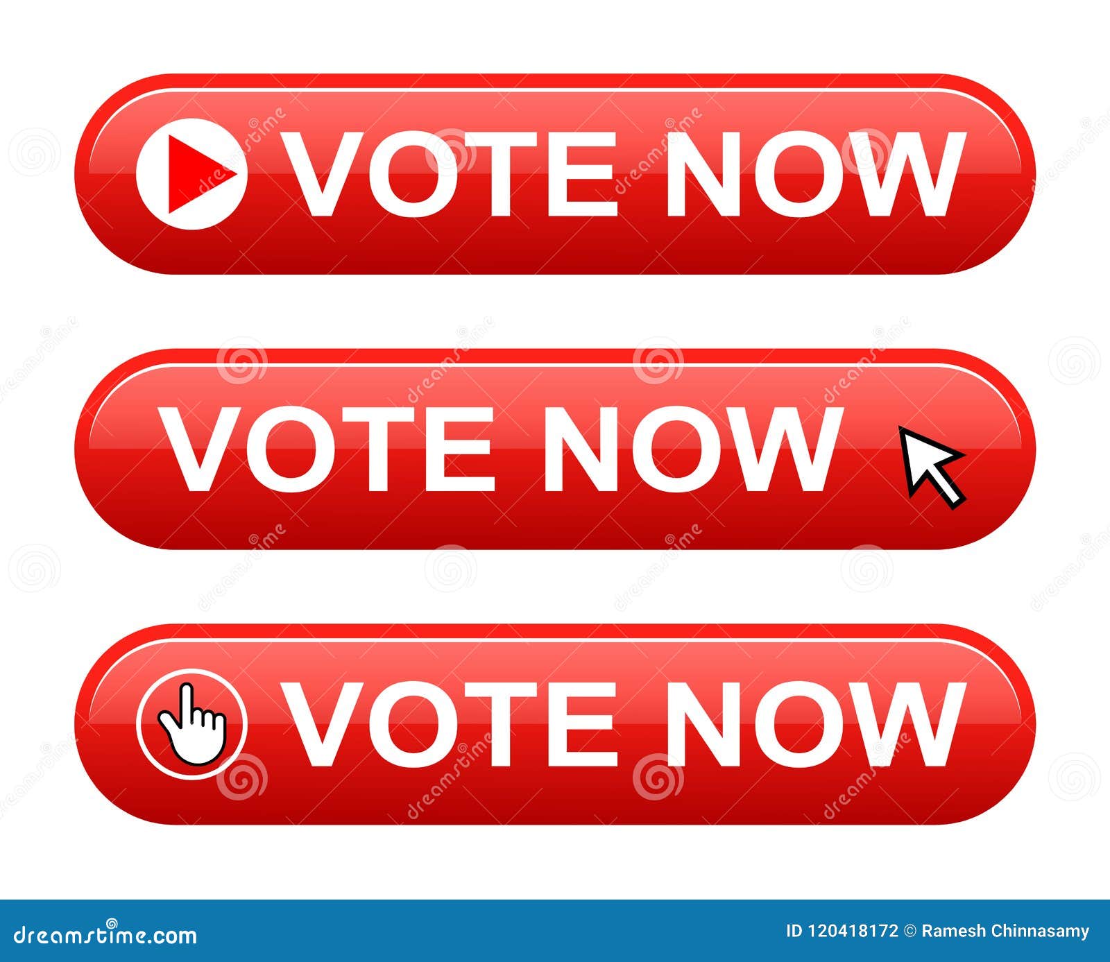Vote now button stock vector. Illustration of click - 120418172