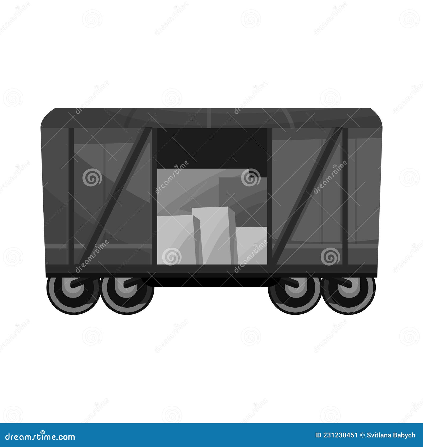 Vector Illustration of Wagon and Cargo Logo. Graphic of Wagon and ...