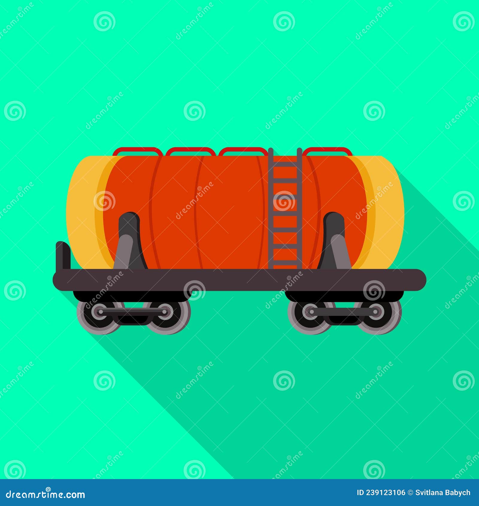 Vector Illustration of Wagon and Cistern Symbol. Web Element of Wagon ...