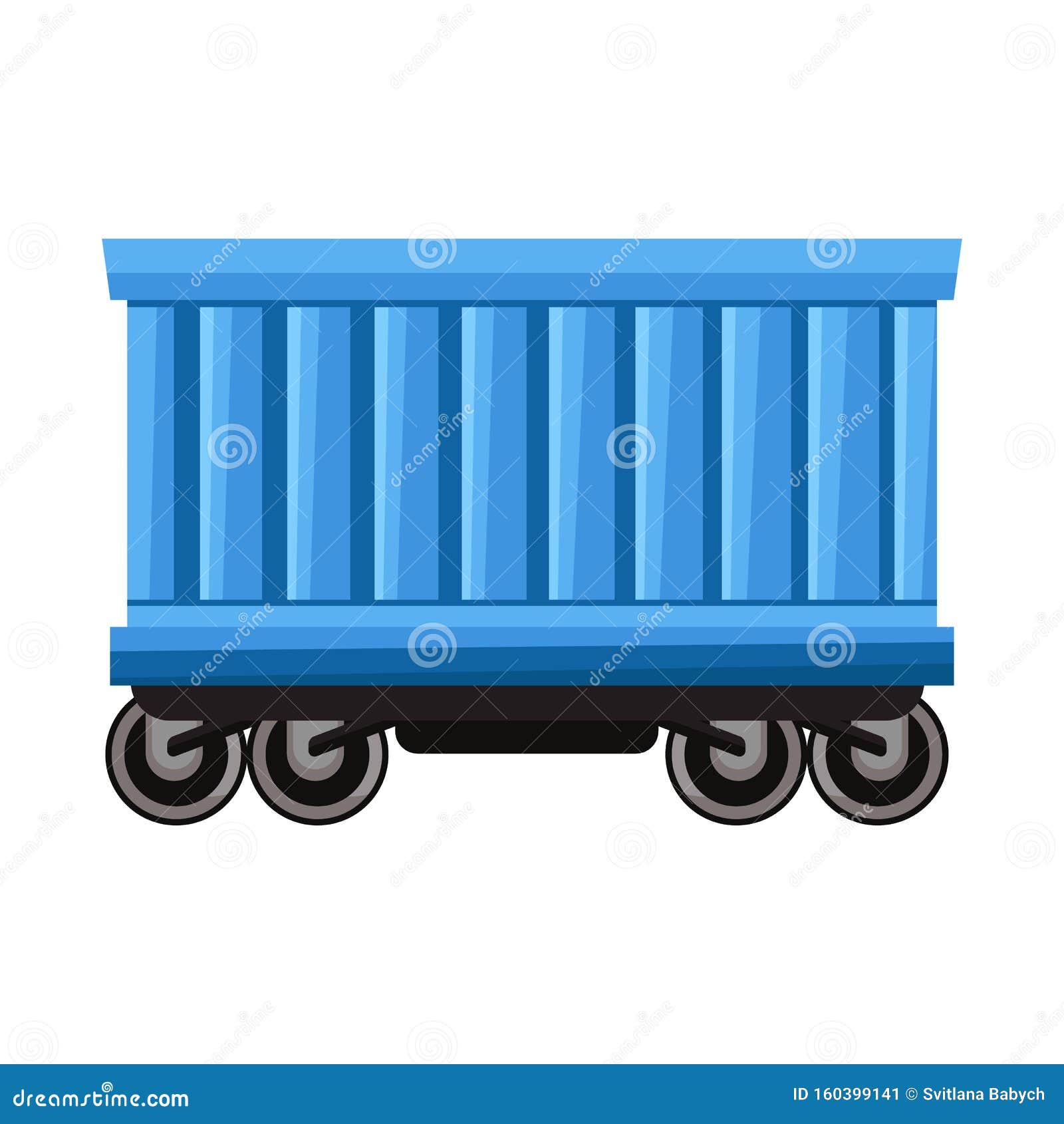 Wagon Boxcar Icon Cartoon Vector. Cargo Train | CartoonDealer.com ...