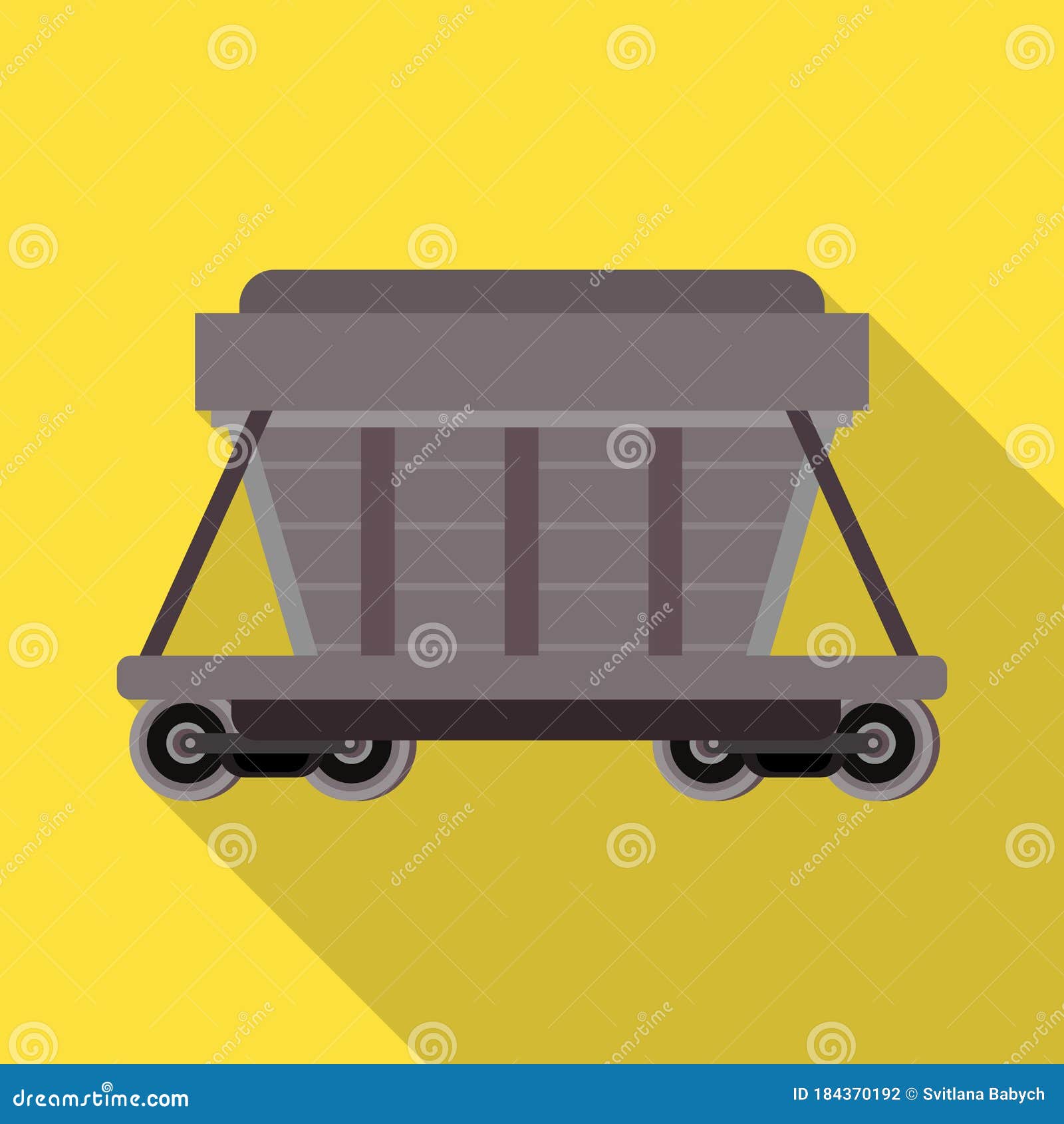 Vector Illustration of Wagon and Container Symbol. Graphic of Wagon and ...