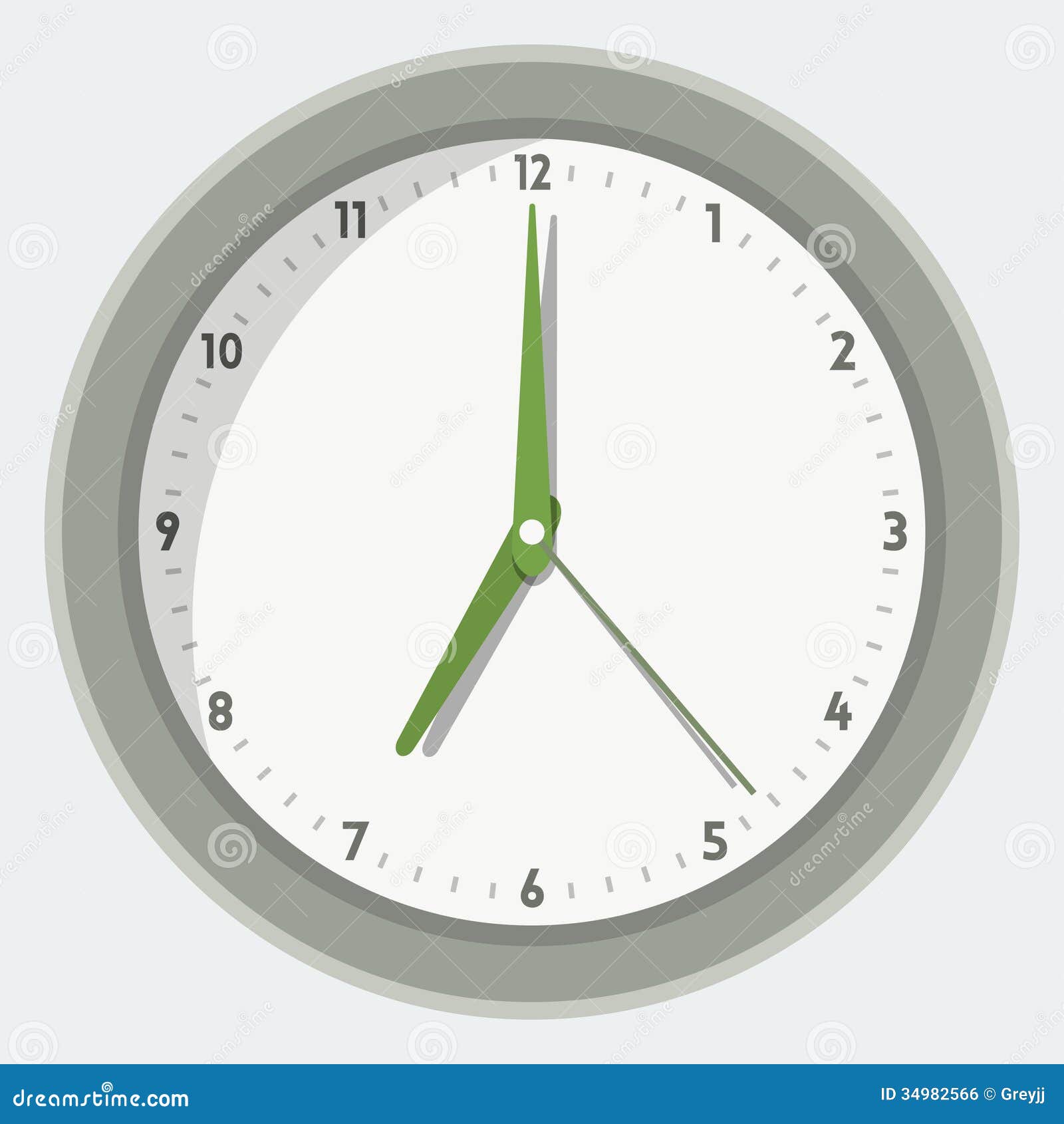 Vector Illustration of Wall Clock Stock Vector - Illustration of ...