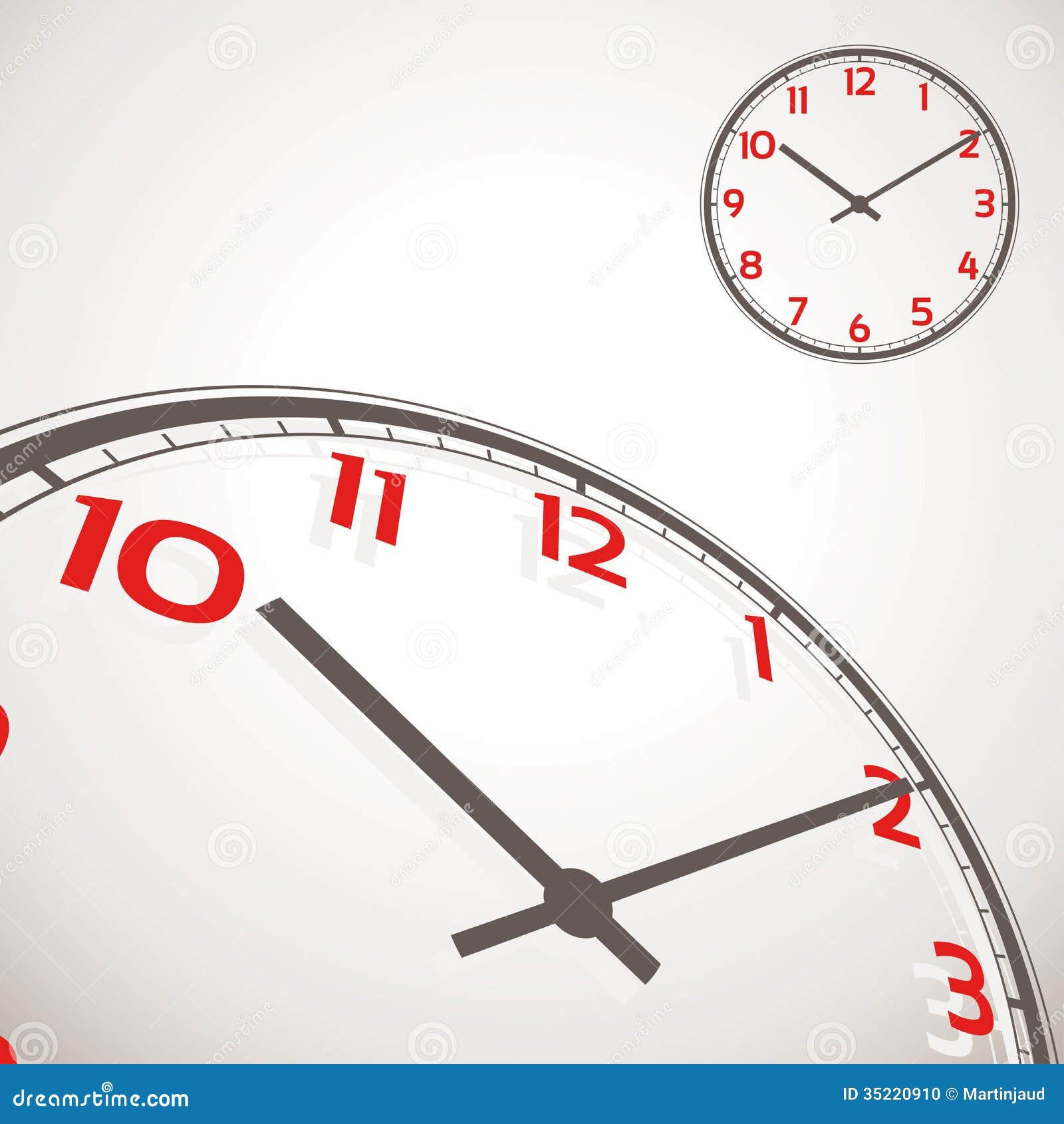 Vector Illustration of a Wall Clock Stock Vector - Illustration of ...