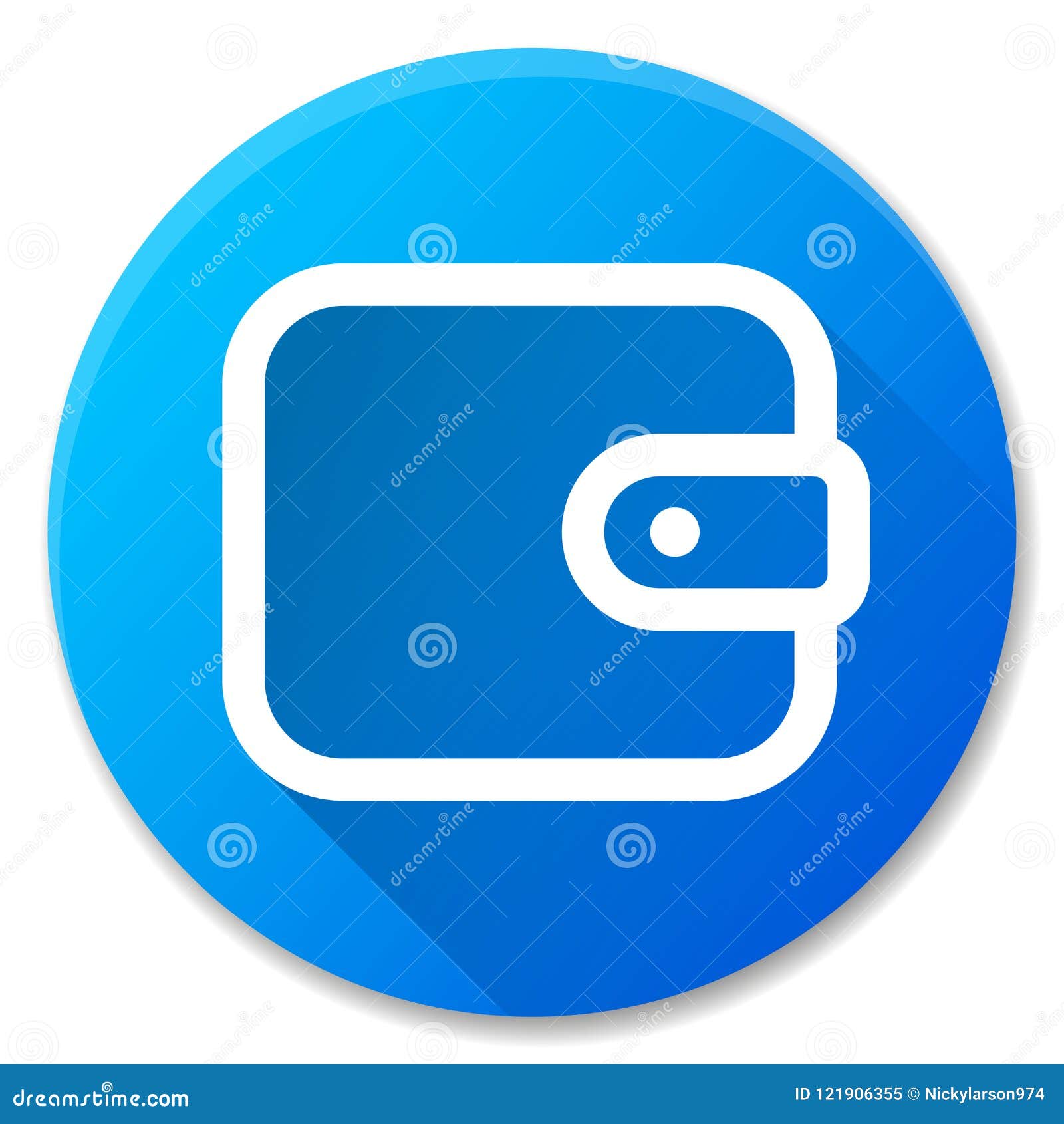 Vector Wallet Blue Circle Icon Stock Vector - Illustration of vector ...