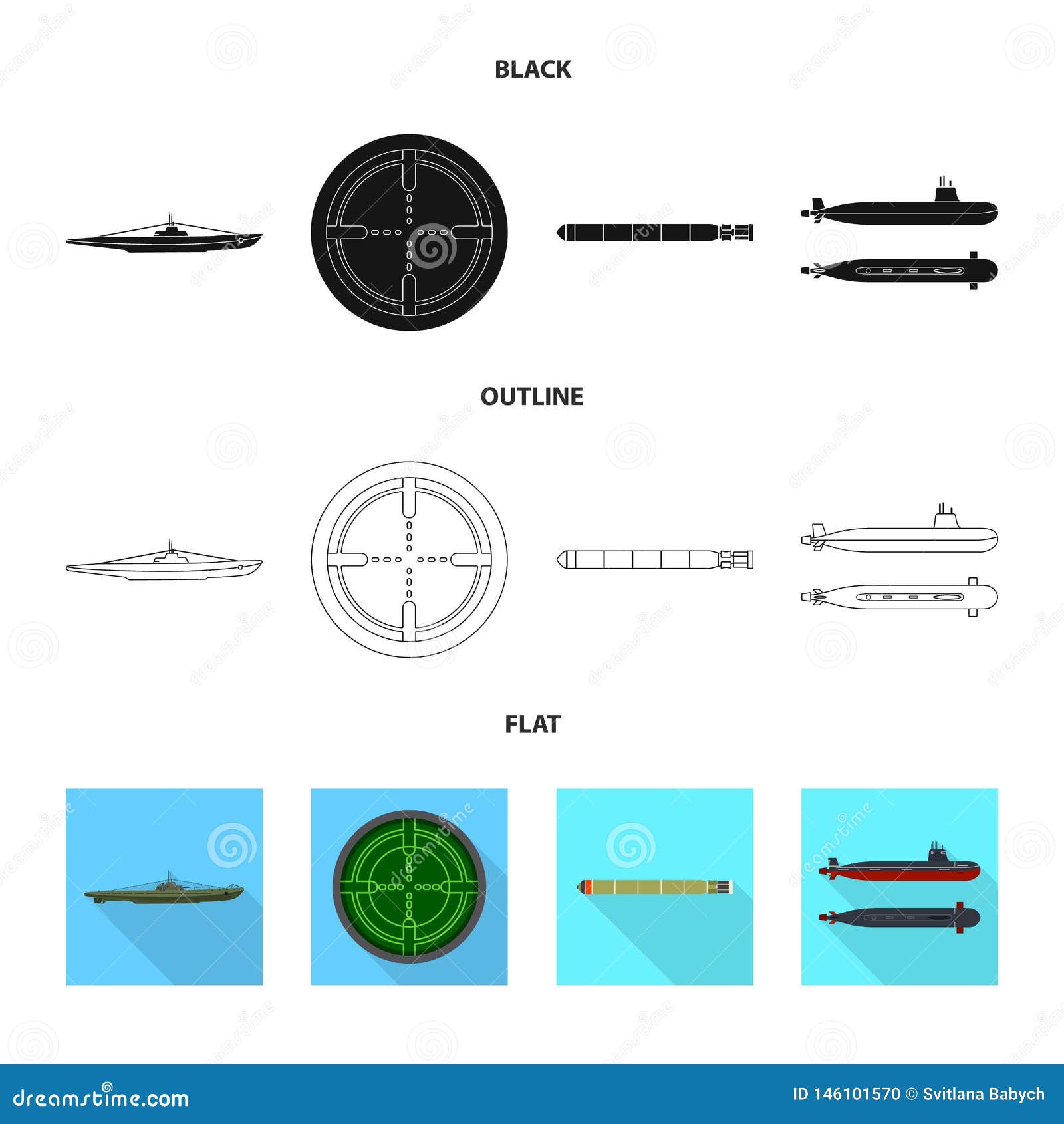Vector Design of War and Ship Icon. Set of War and Fleet Stock Symbol ...