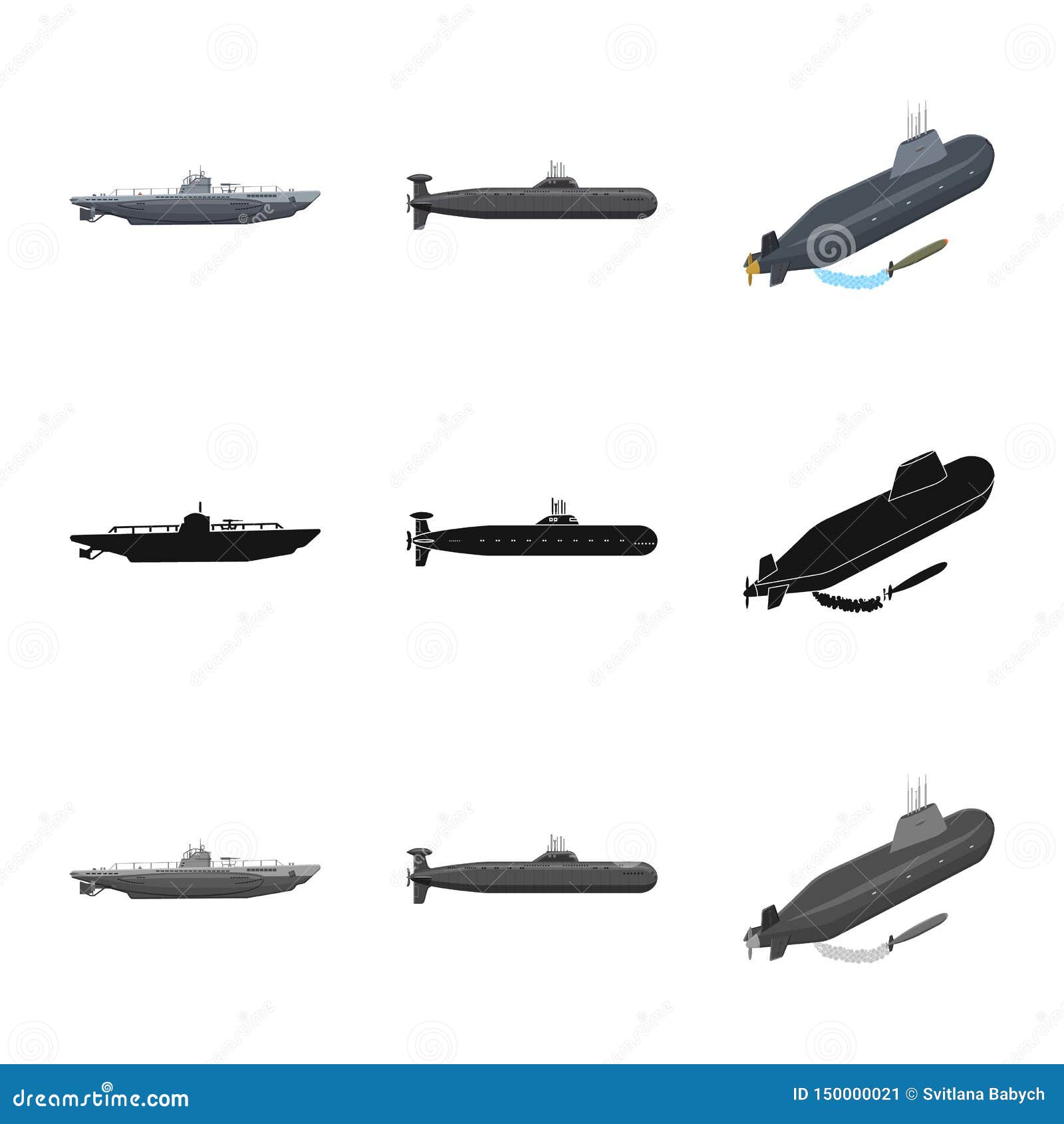 Vector Design of War and Ship Icon. Collection of War and Fleet Stock ...