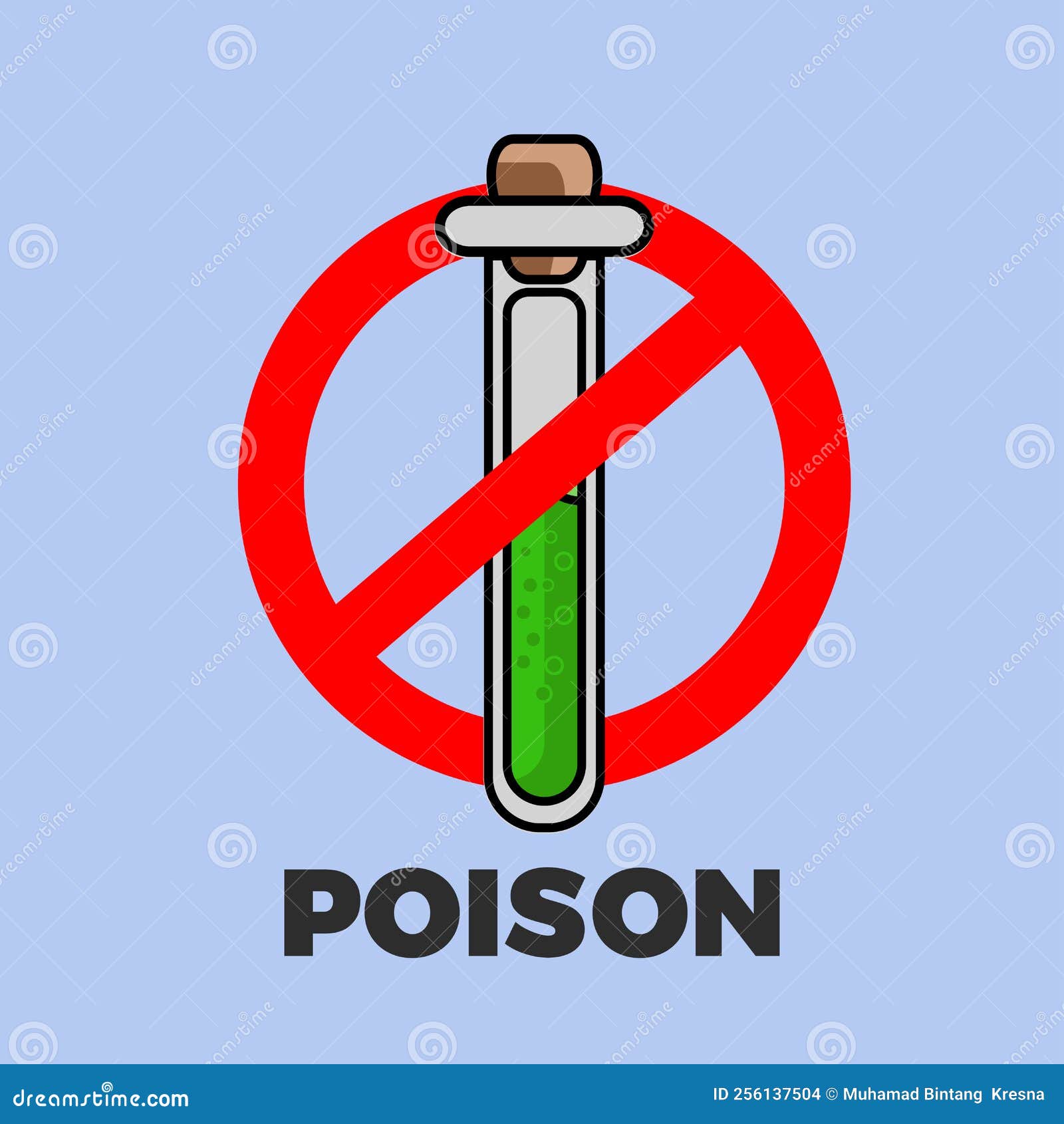 Vector Illustration of Warning Poison with Liquid Stock Vector ...