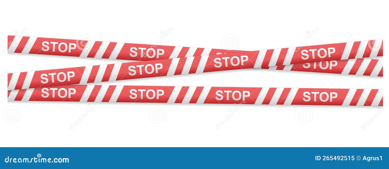 Vector Illustration of Warning Red and White Stripe with STOP Text ...