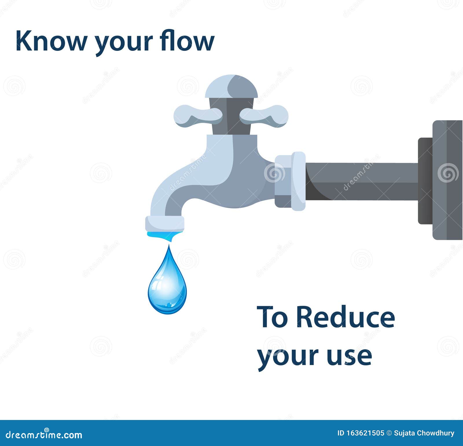Vector Illustration of Waste of Water Stock Vector - Illustration of ...