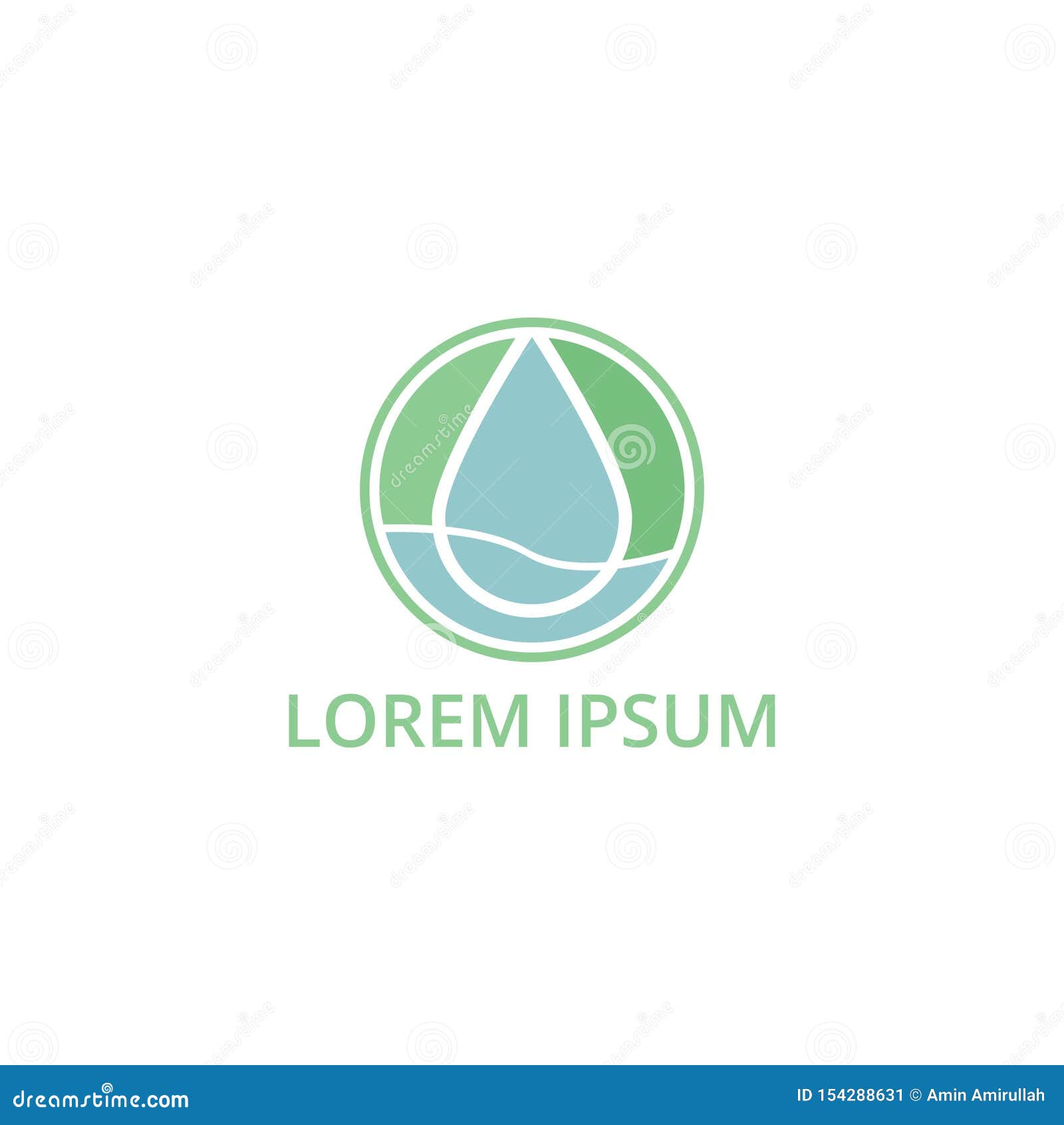 Vector Illustration Water and Circle Icon Logo Design Stock Vector ...