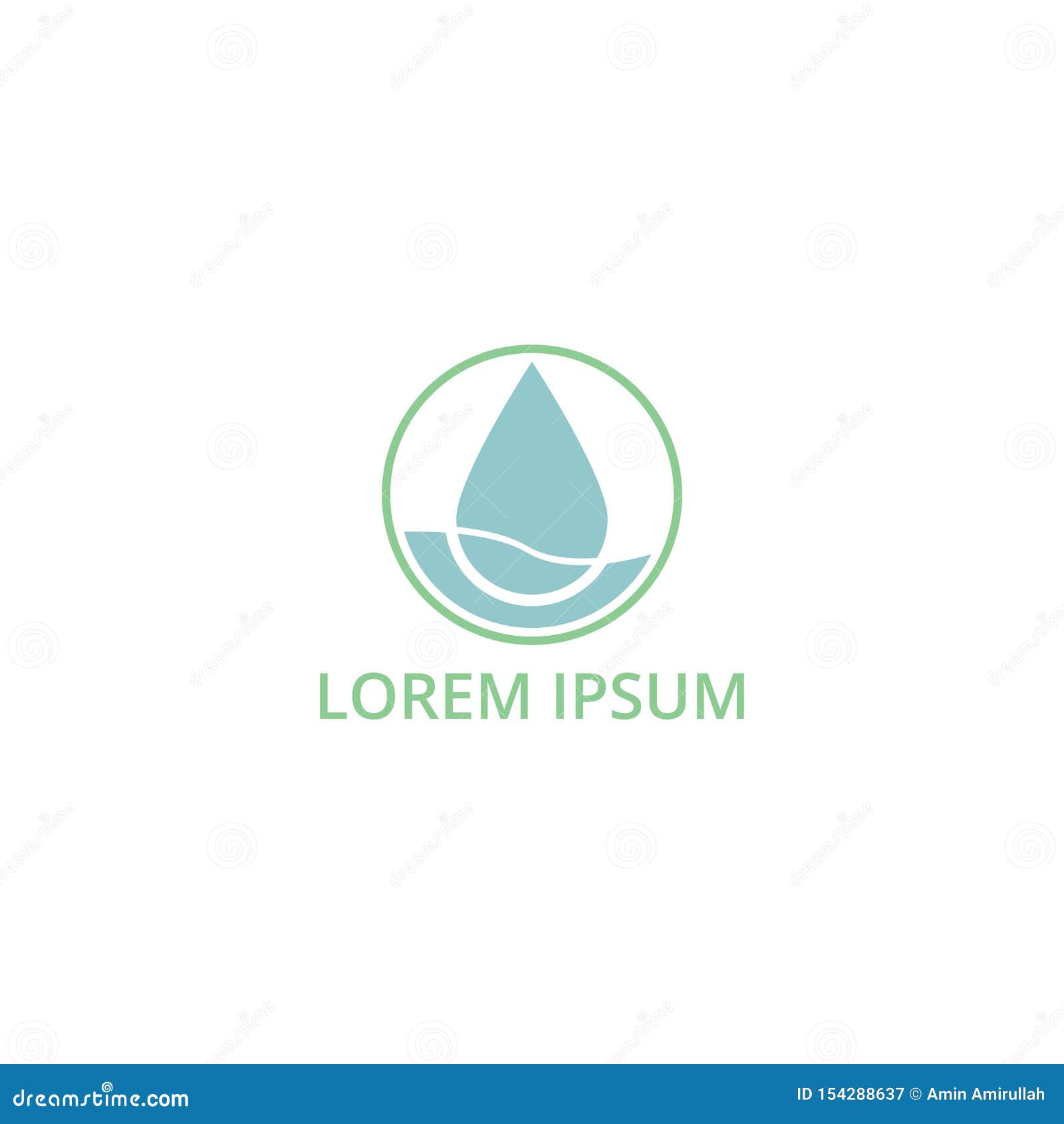 Vector Illustration Water and Circle Icon Logo Design Stock Vector ...