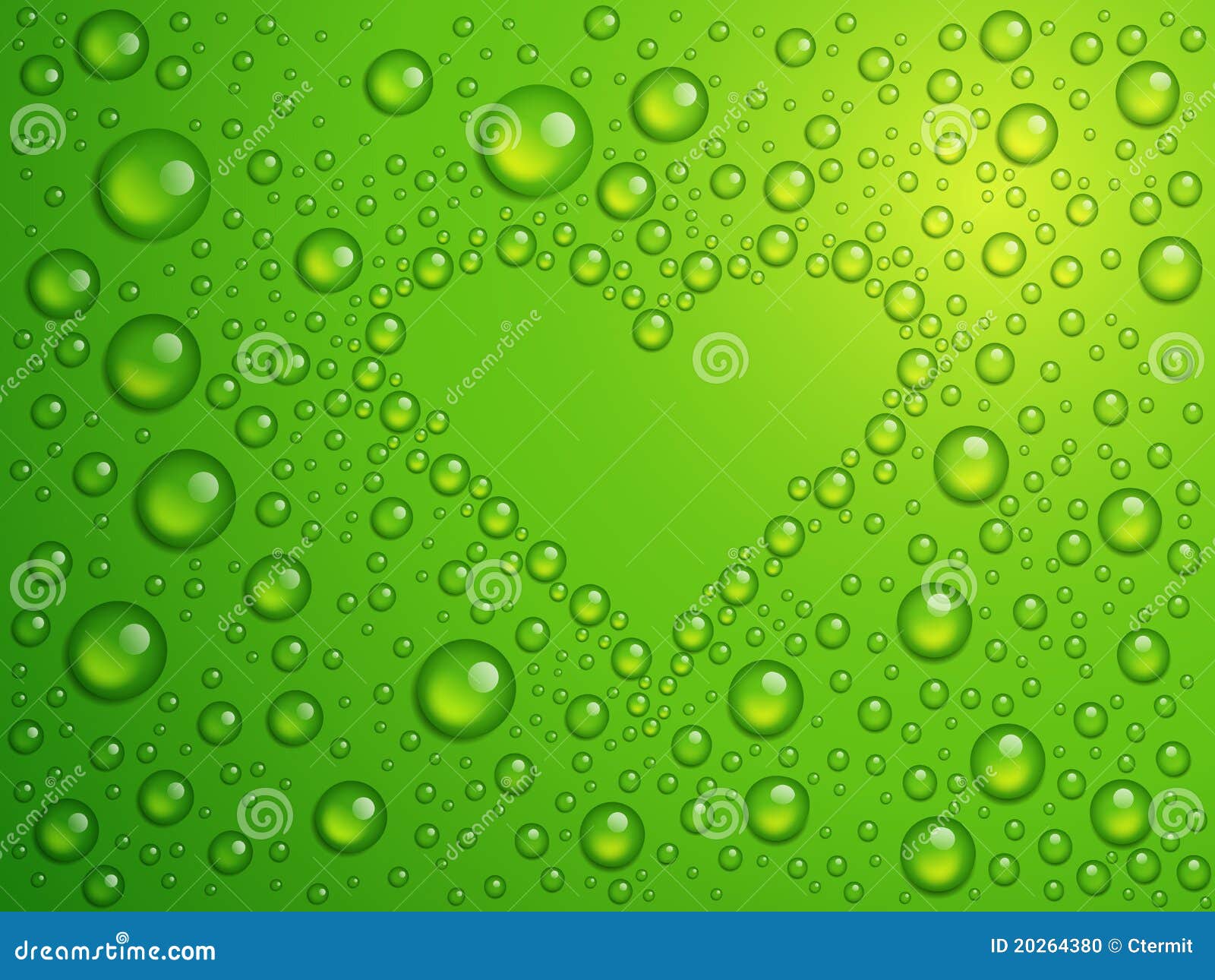 Vector Illustration of Water Drops Heart Stock Vector - Illustration of ...